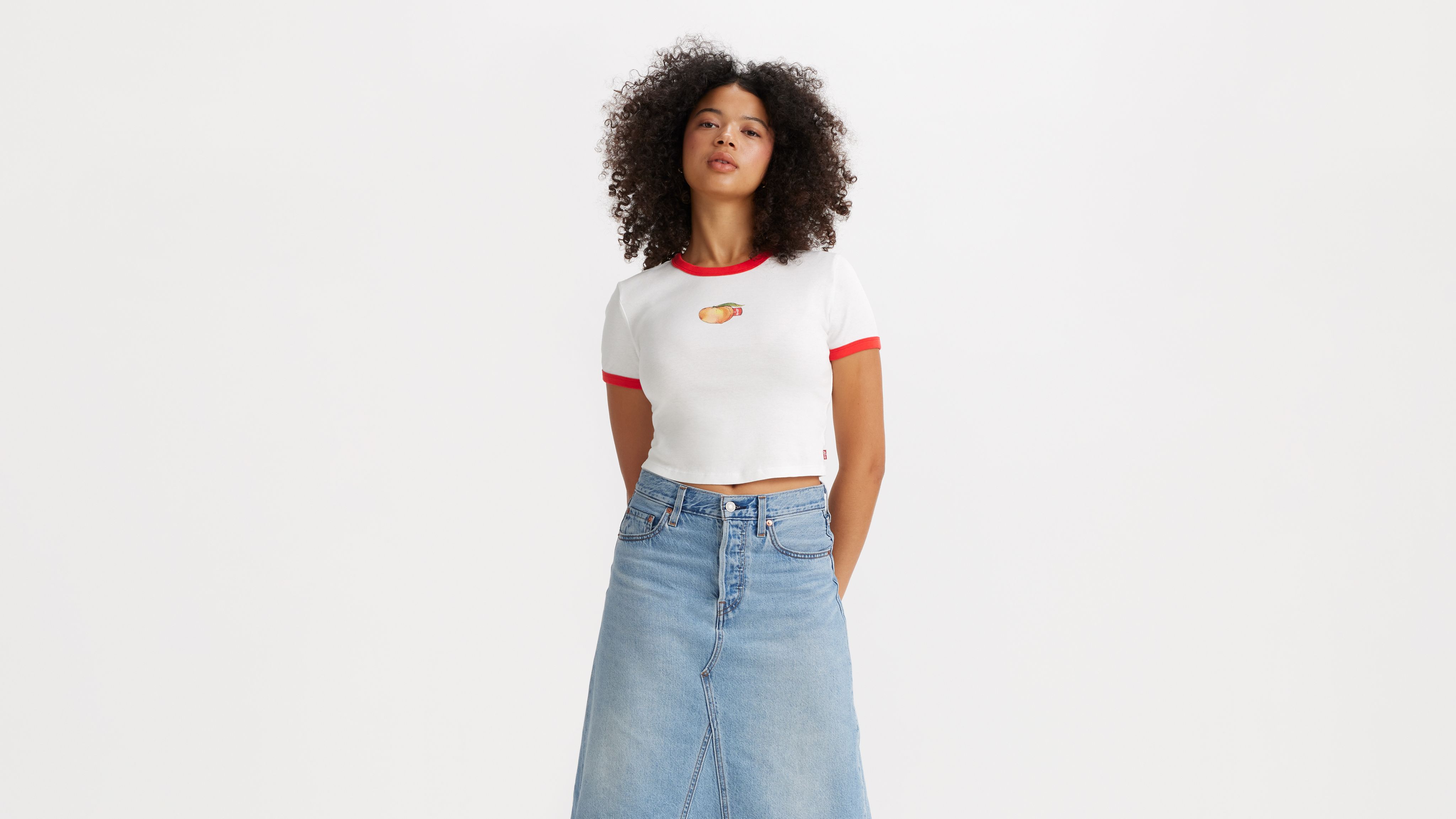 Graphic Ringer Mini T-shirt - White | Levi's® US