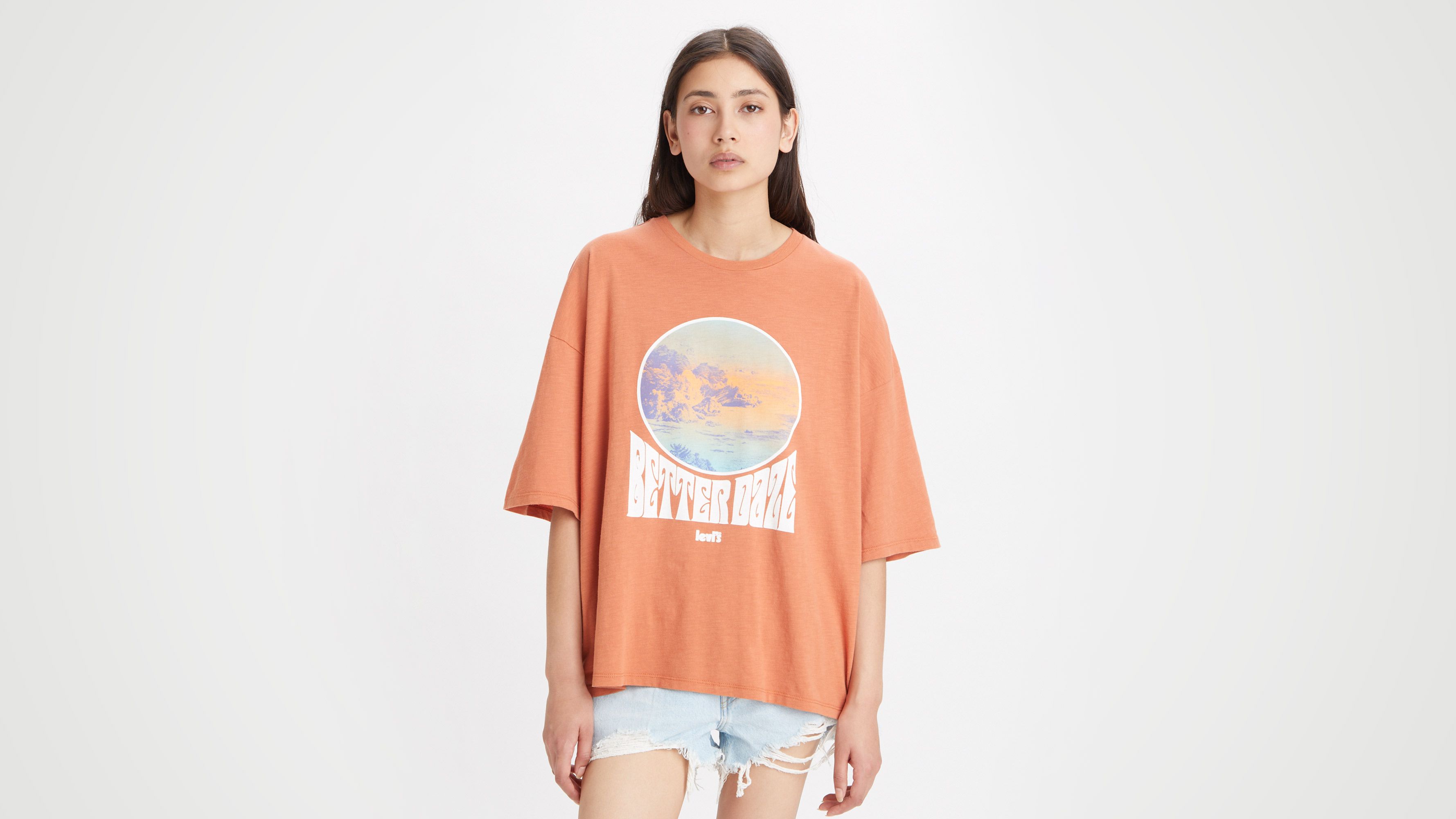 Graphic Drapey Tee - Orange | Levi's® HU