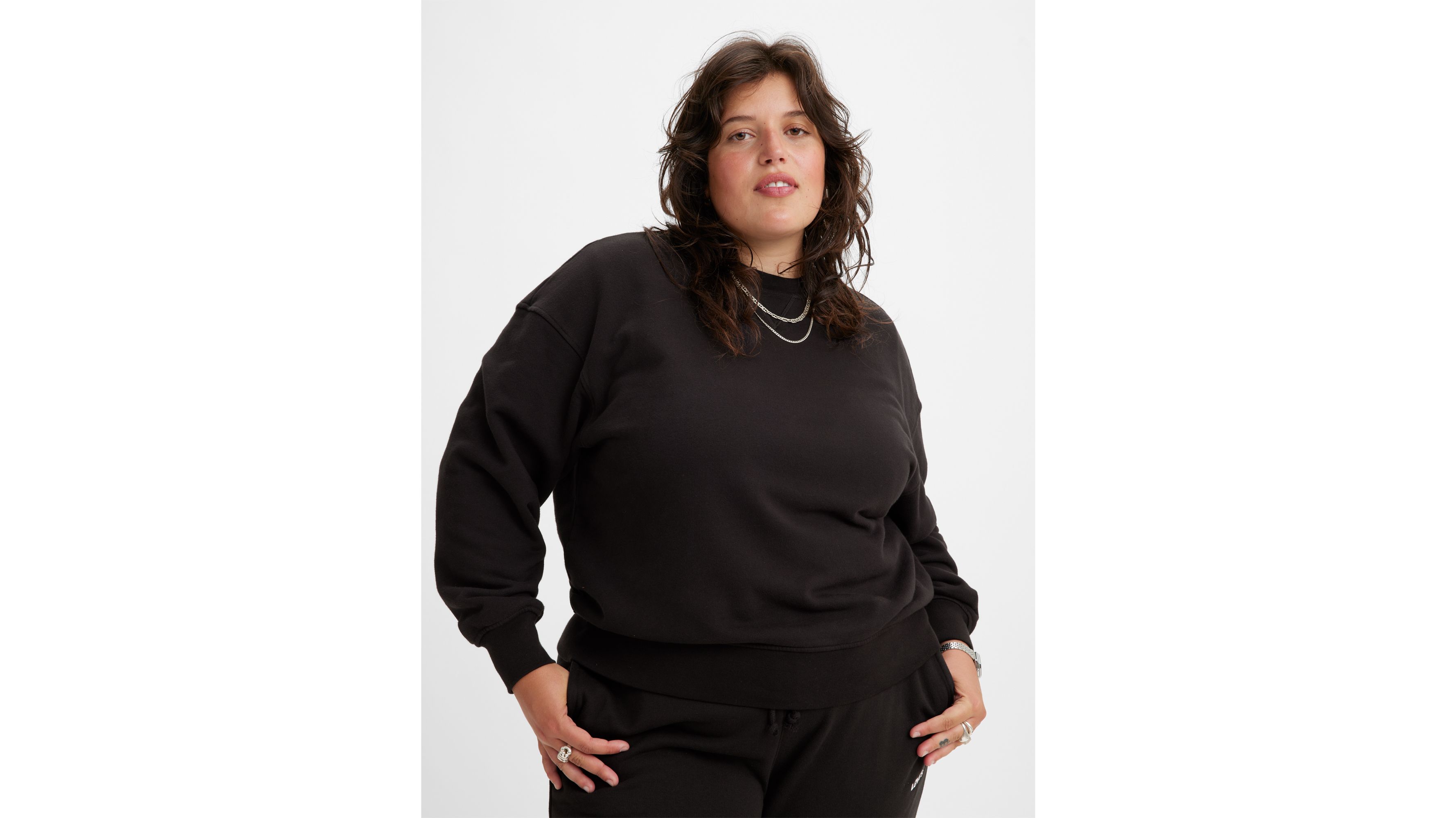 Levis® Gold Tab™ Crewneck Sweatshirt Plus Size Black Levis® Gi