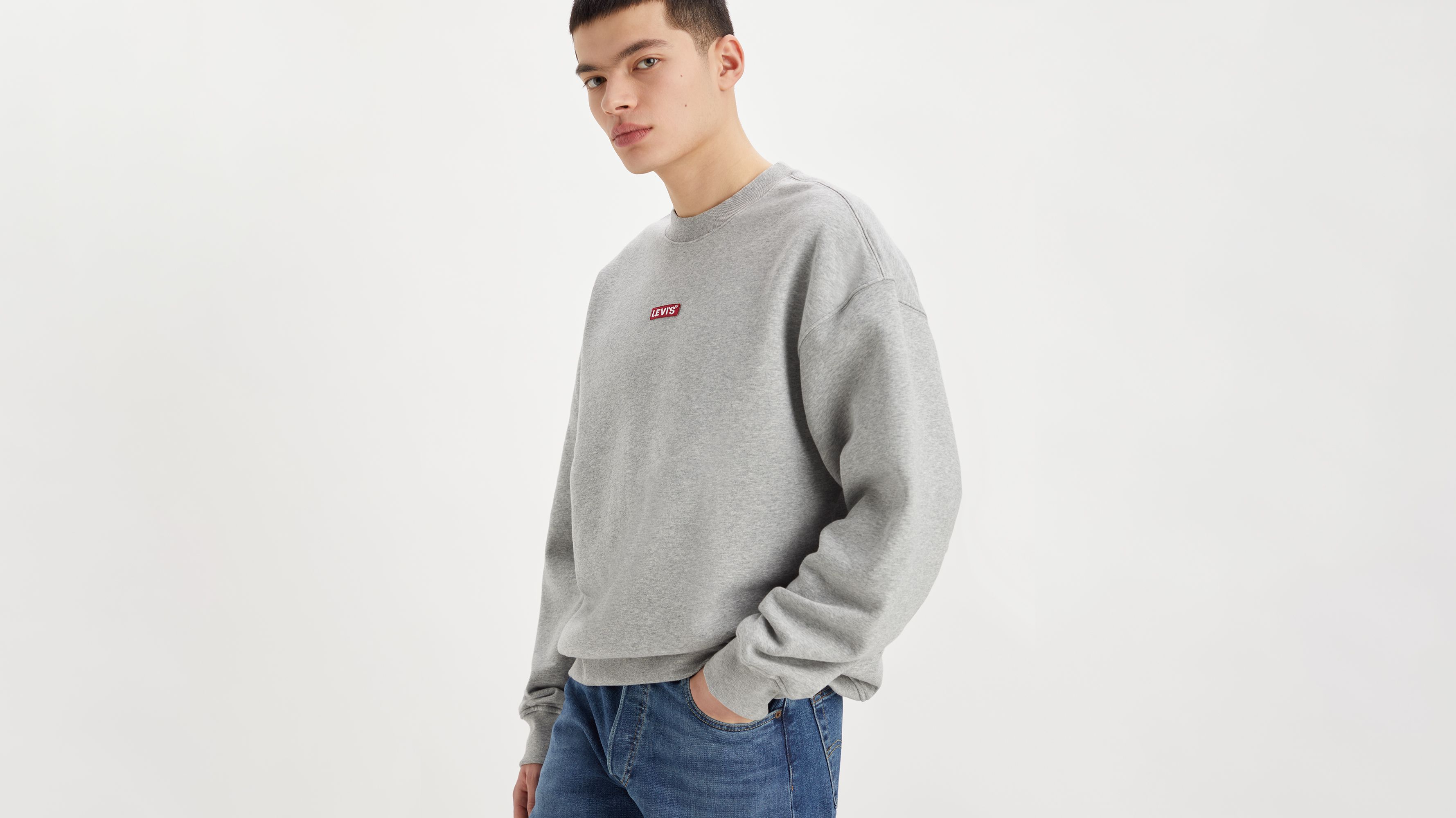 Relaxed Baby Tab Crew Sweatshirt - Grey | Levi's® XK