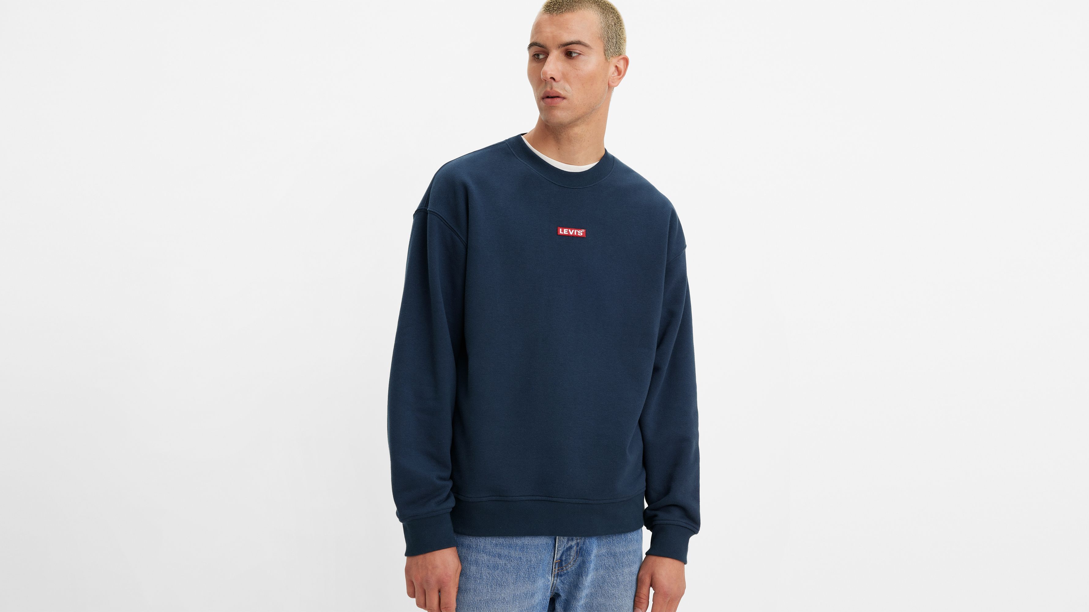 Relaxed Baby Tab Crew Sweatshirt - Blue | Levi's® SM