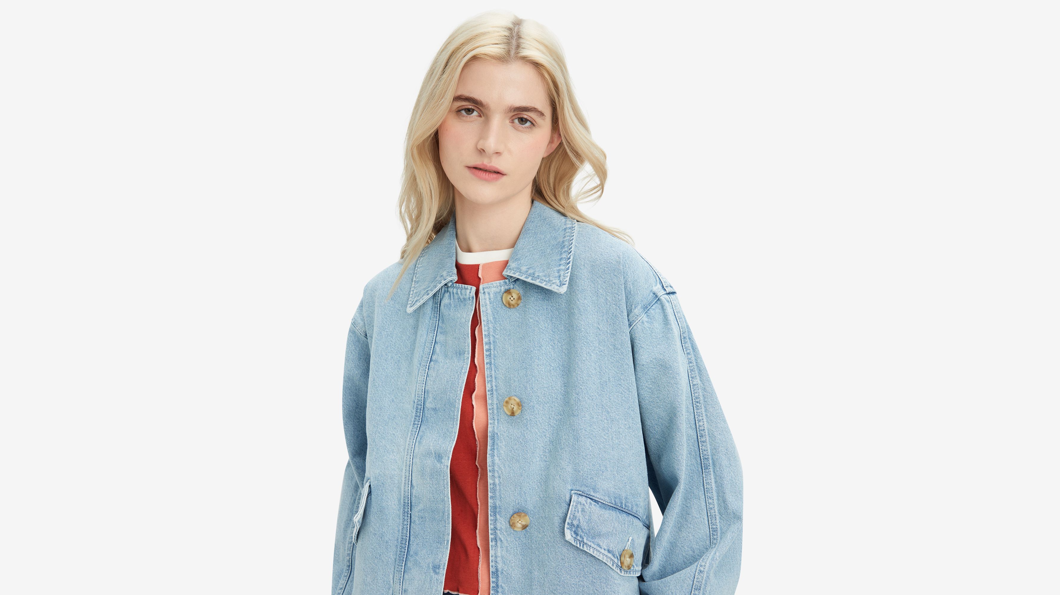 Kaede Cotton Prep Coat - Light Wash | Levi's® US