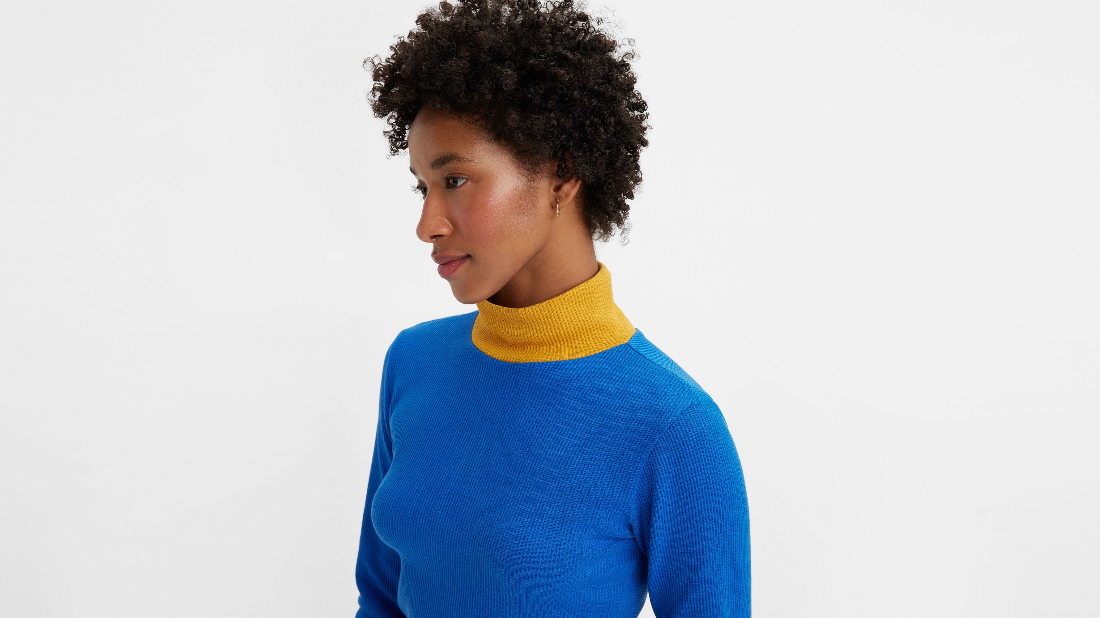 Gold Tab™ Mockneck Thermal Knit Top - Blue | Levi's® US