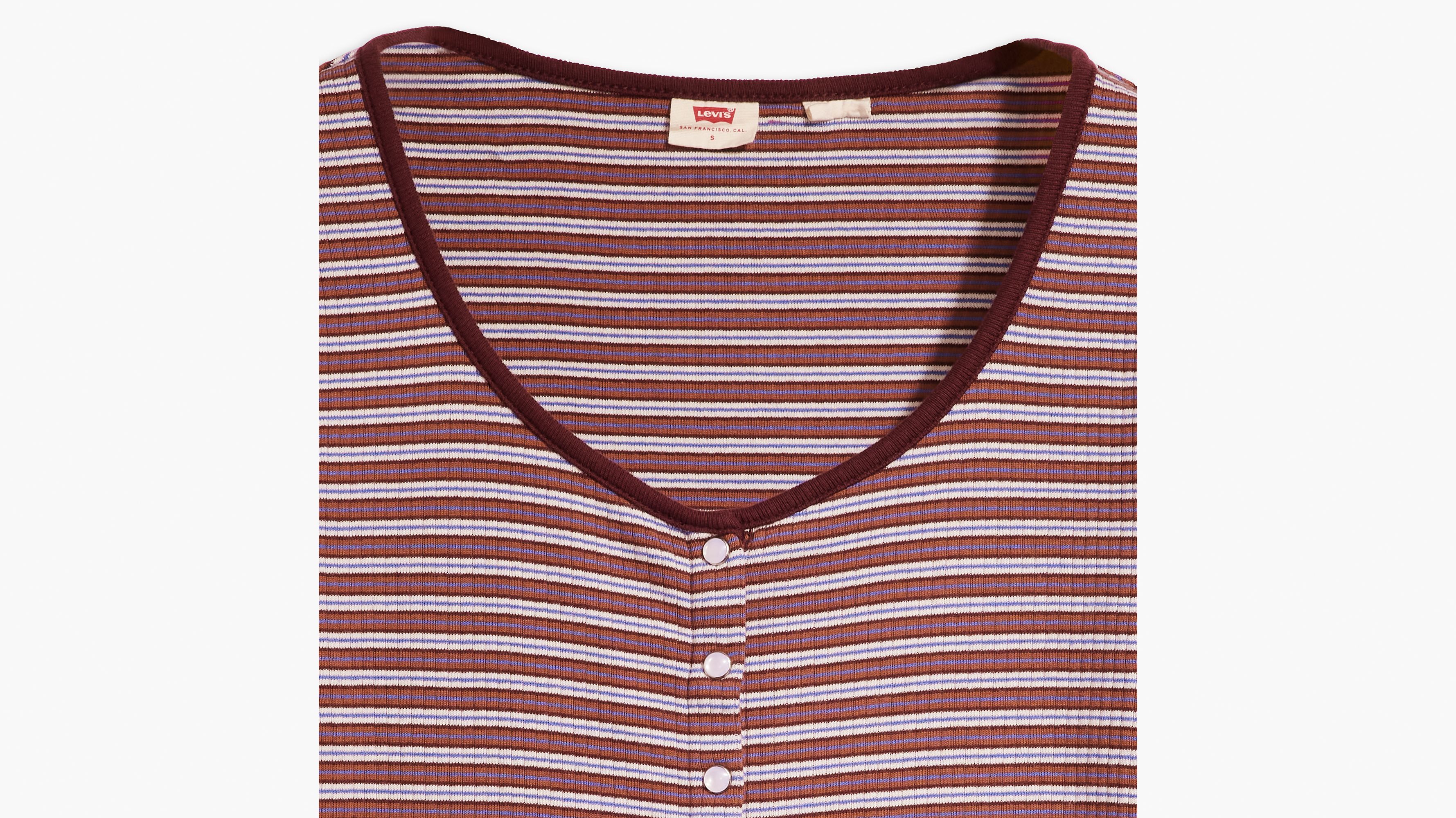 Long Sleeve Britt Snap Front Top - Red | Levi's® US