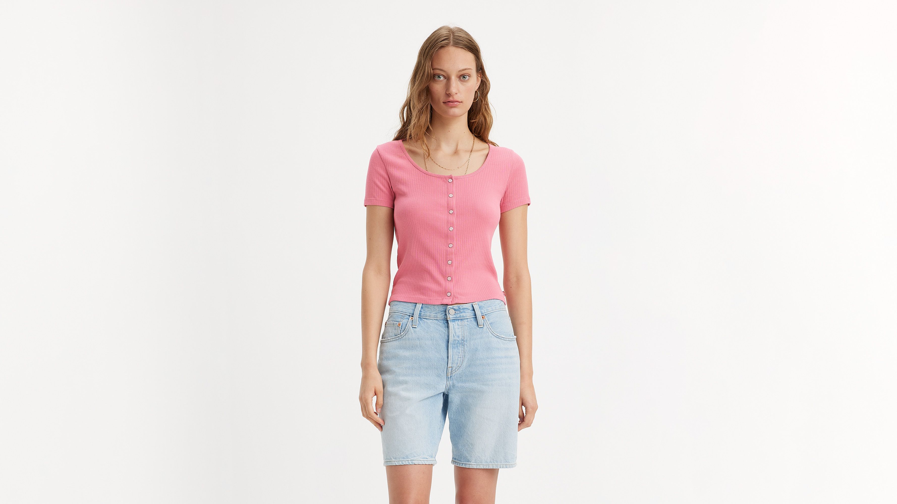 Britt Snap Front Top - Pink | Levi's® GB