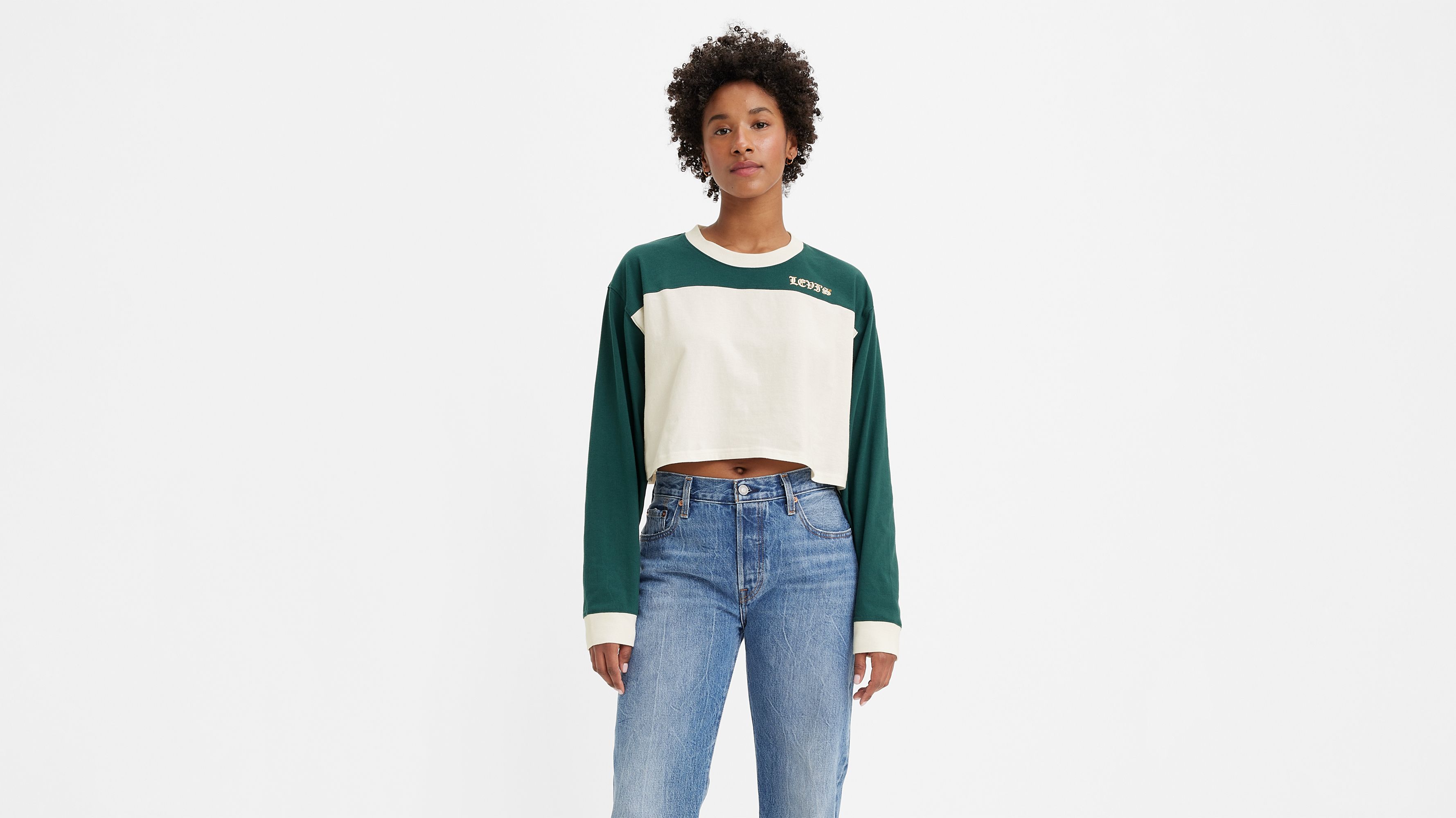Graphic Cropped Football Tee - Multi Colour | Levi's® SM
