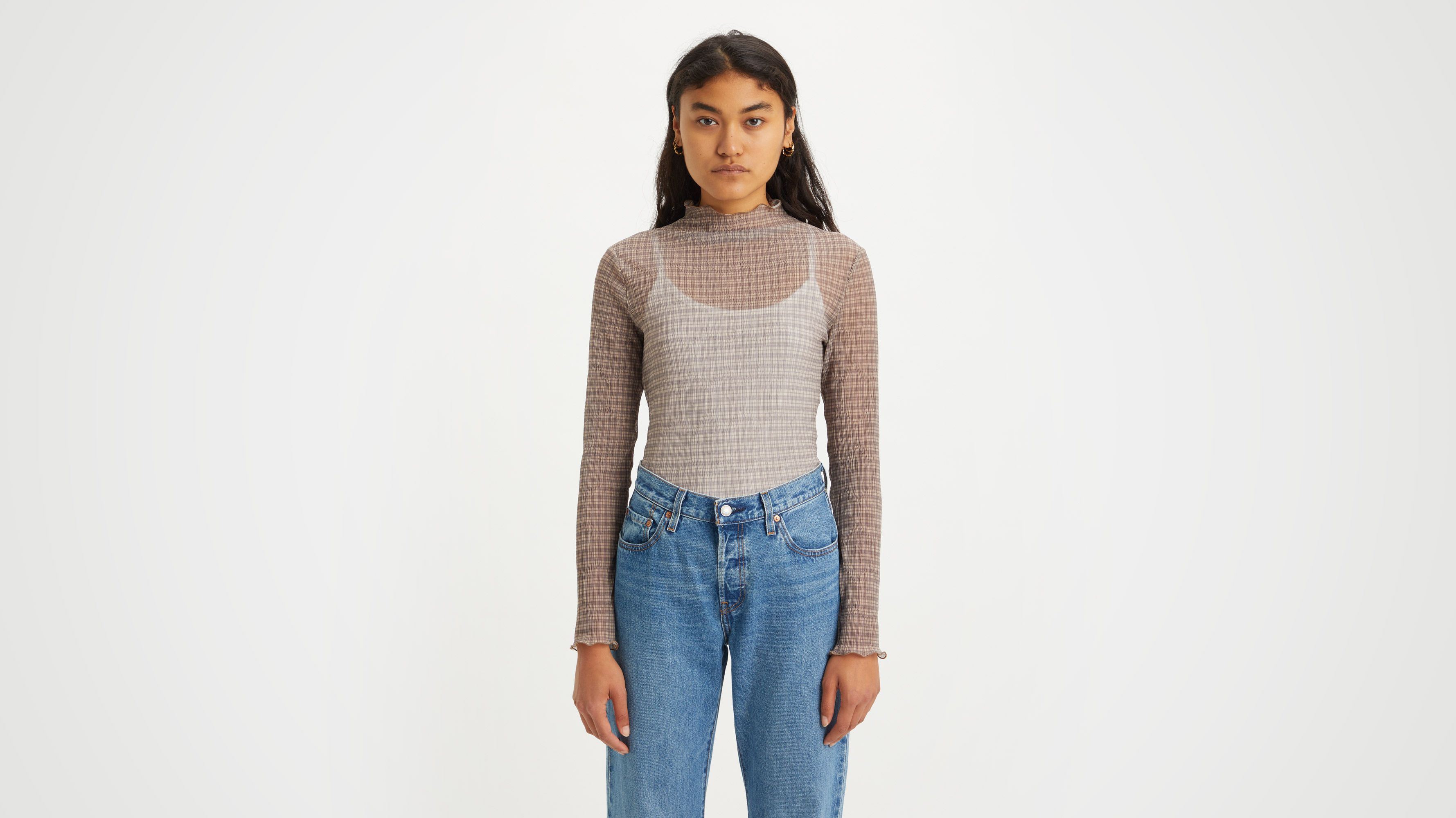 Lettuce Edge Second Skin Top - Brown | Levi's® EE