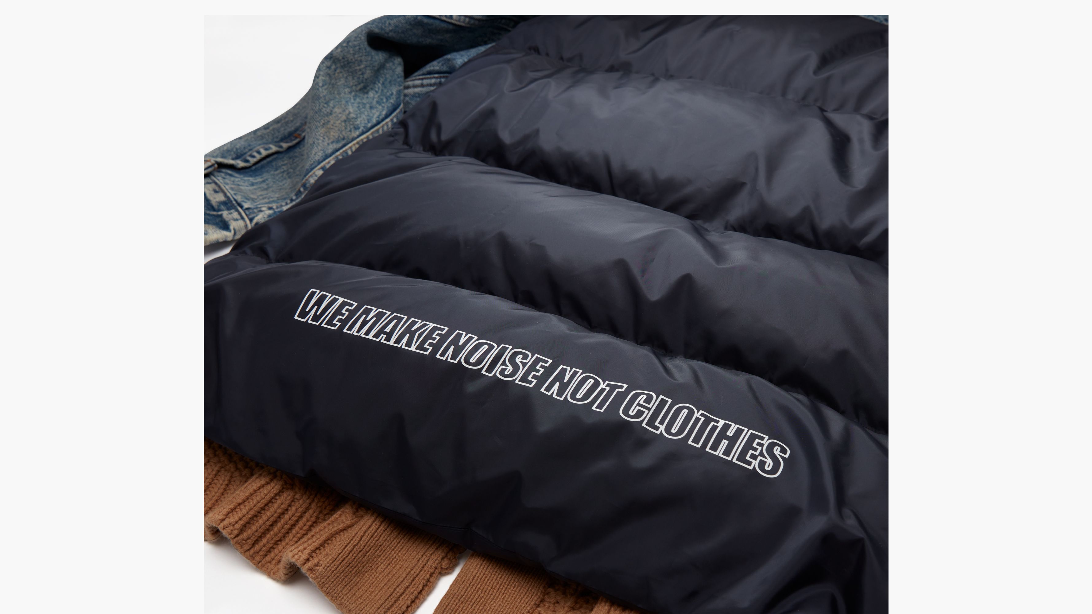 Levi's® X Undercover Hybrid Trucker Down Jacket - Medium Wash | Levi's® US