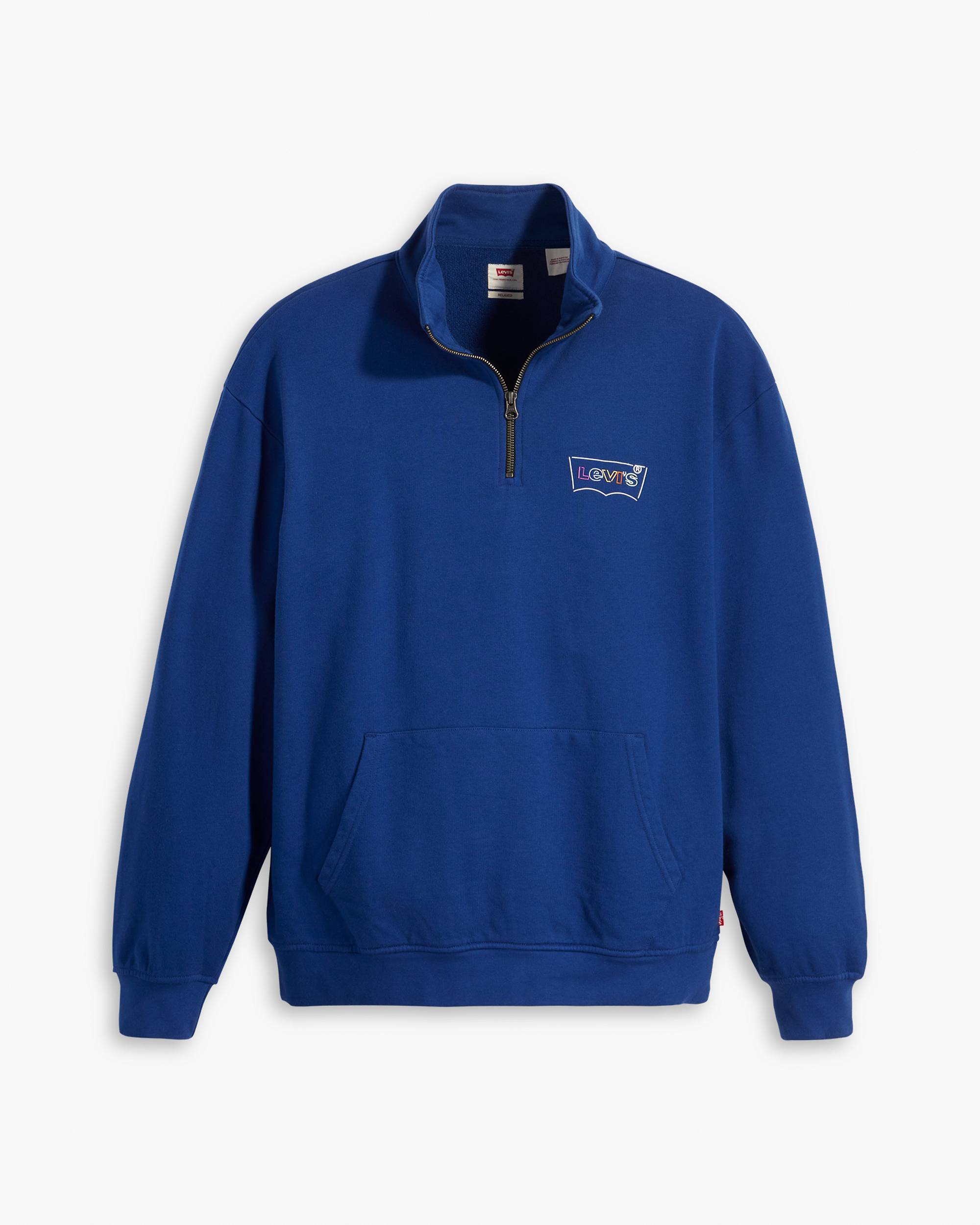 Relaxed Graphic 1/4 Zip Sweatshirt - Blue | Levi's® GR Relaxed Graphic 1/4 Zip Sweatshirt - Blue | Levi's® GR