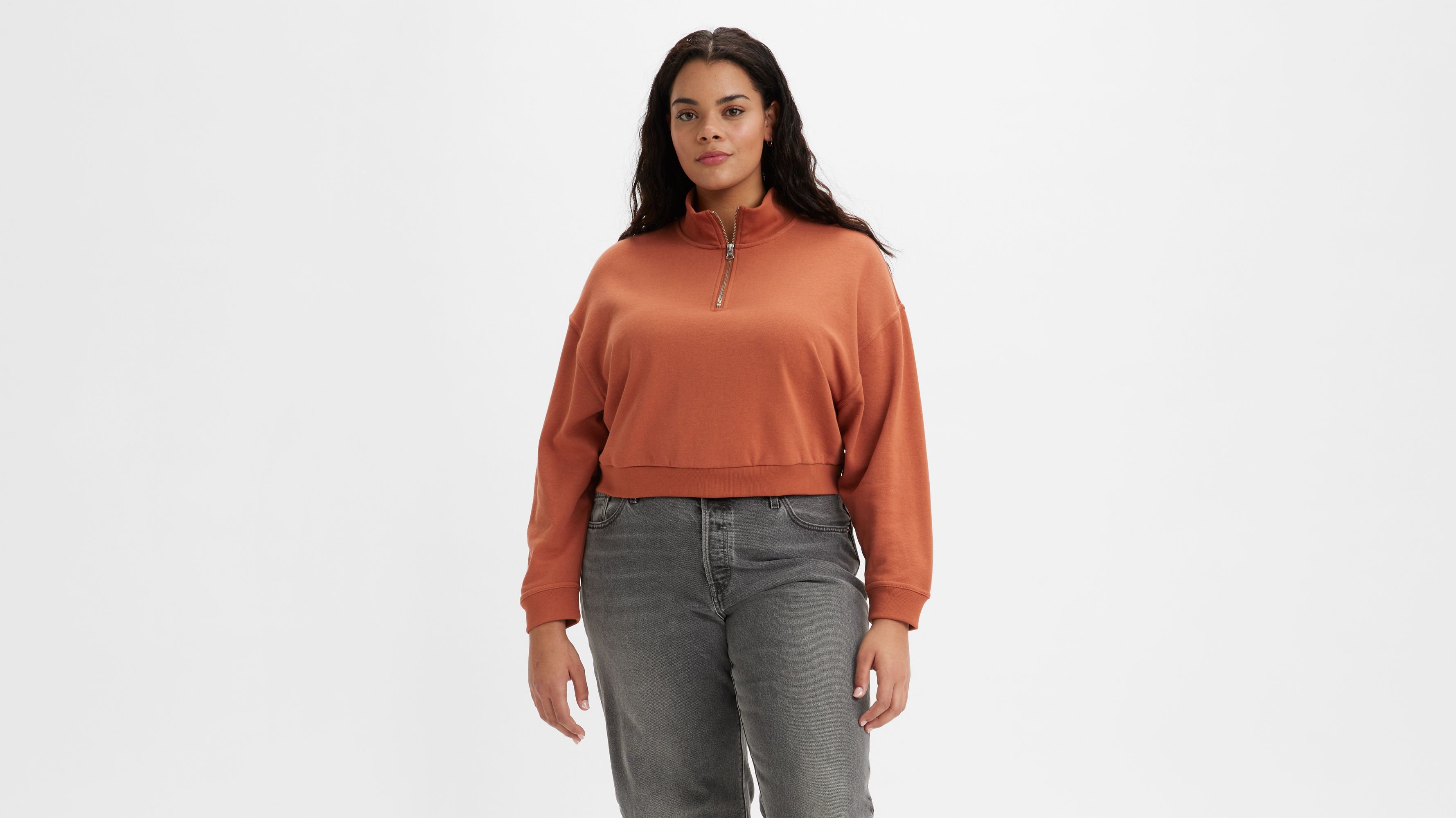 Cosmo 1/4 Zip Sweatshirt (plus) - Red | Levi's® US