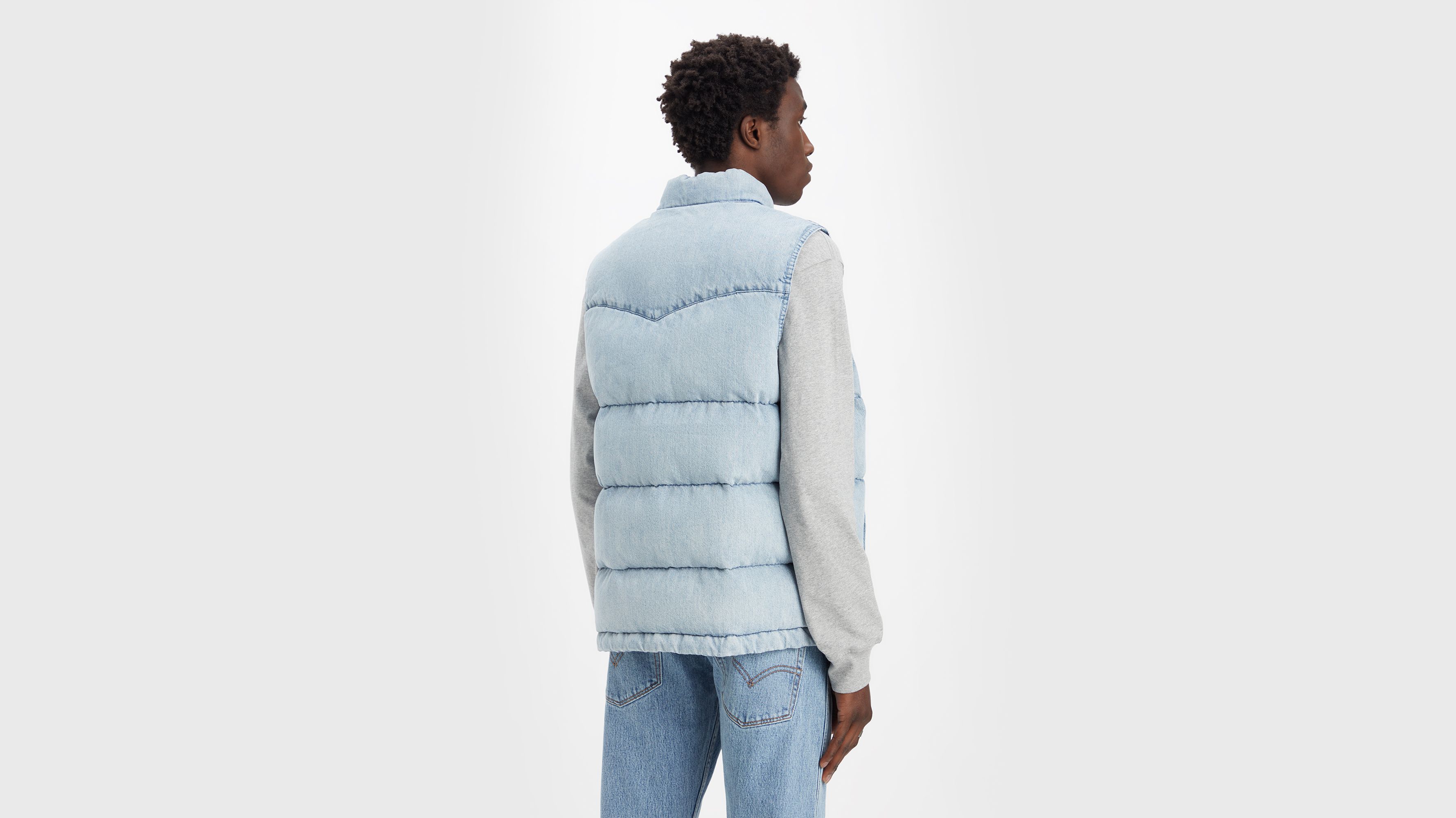 Western Super Puffer Vest - Blue | Levi's® CZ
