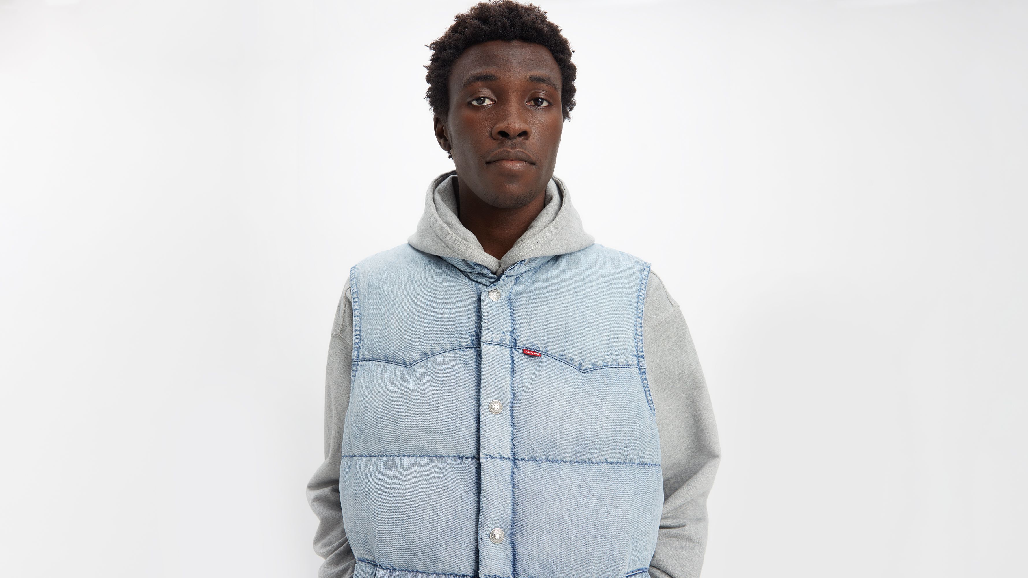 Western Super Puffer Vest - Blue | Levi's® CZ