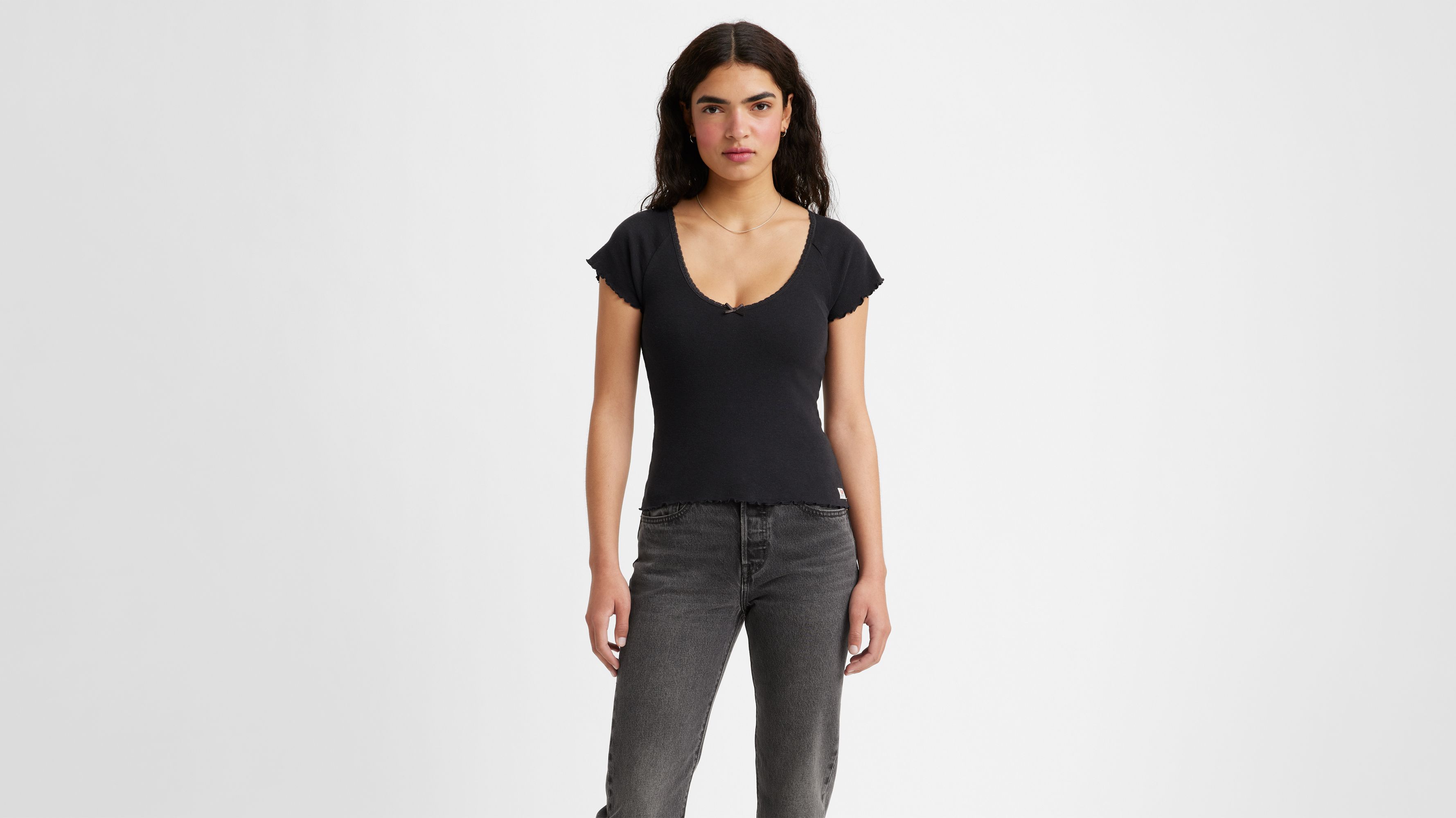 Dry Goods V Neck T-shirt - Black | Levi's® CA