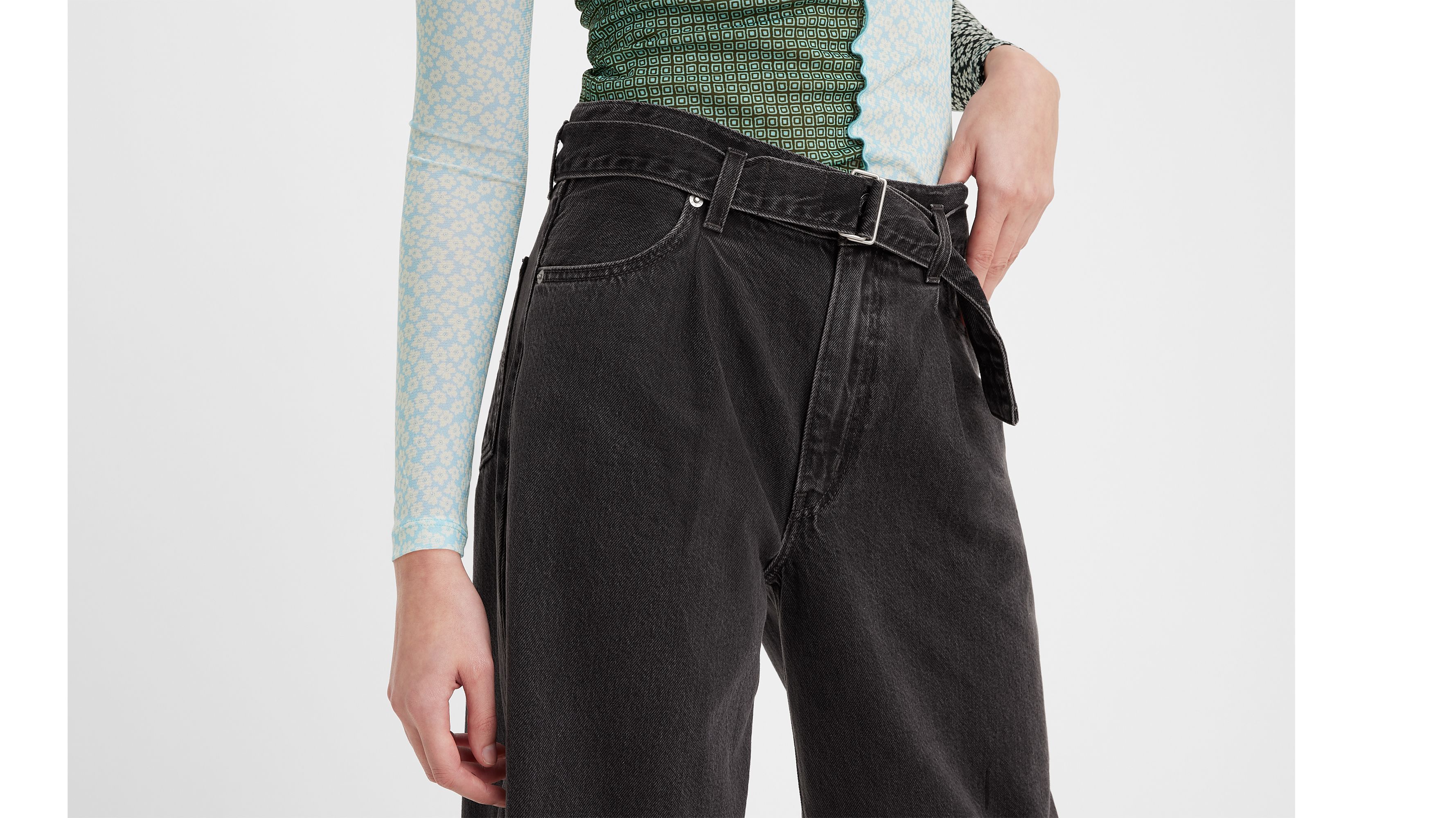 Belted Baggy Jeans - Black | Levi's® LT