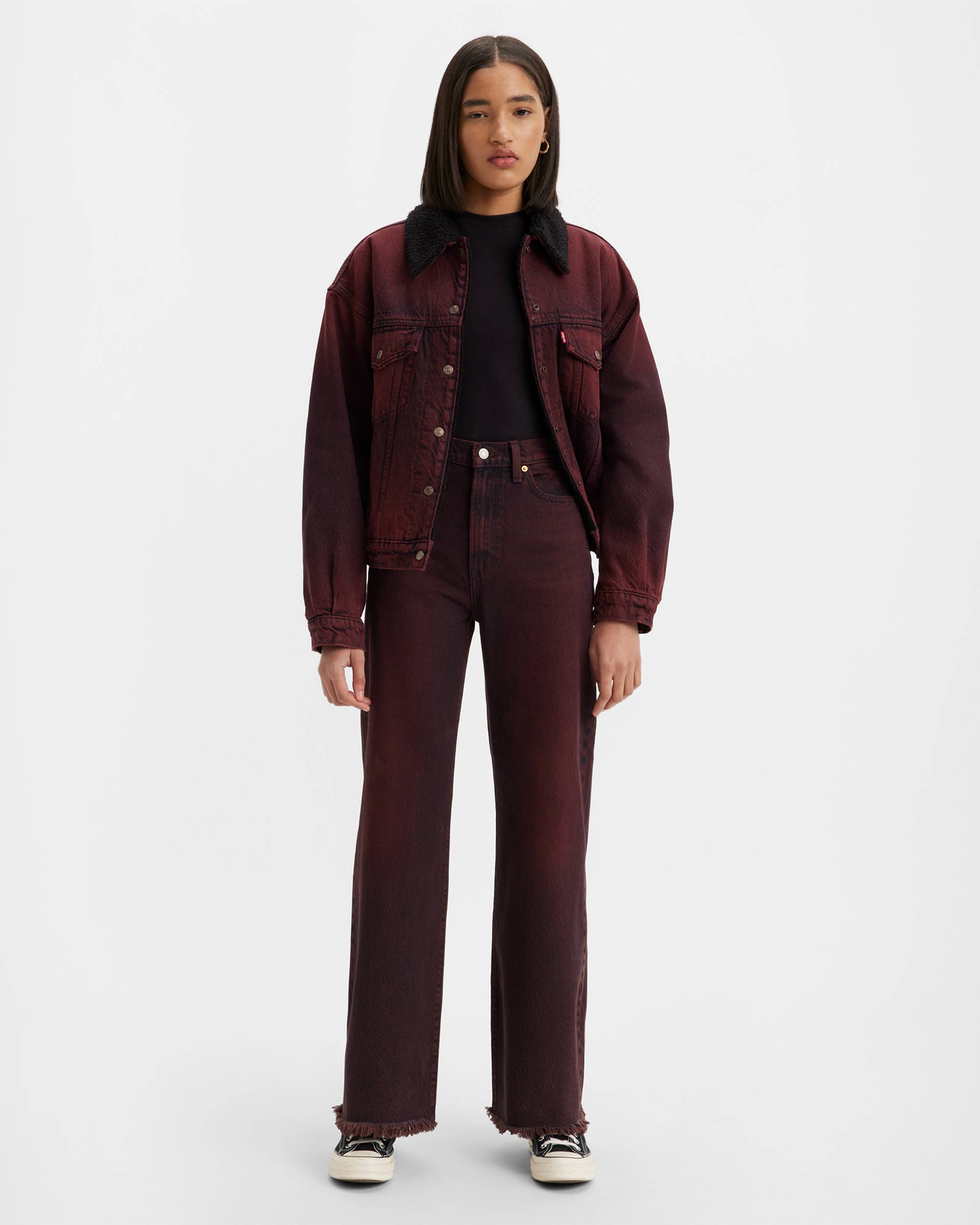 Ribcage Wide Leg Women's Jeans - Red | Levi's® US Ribcage Wide Leg Women's Jeans - Red | Levi's® US