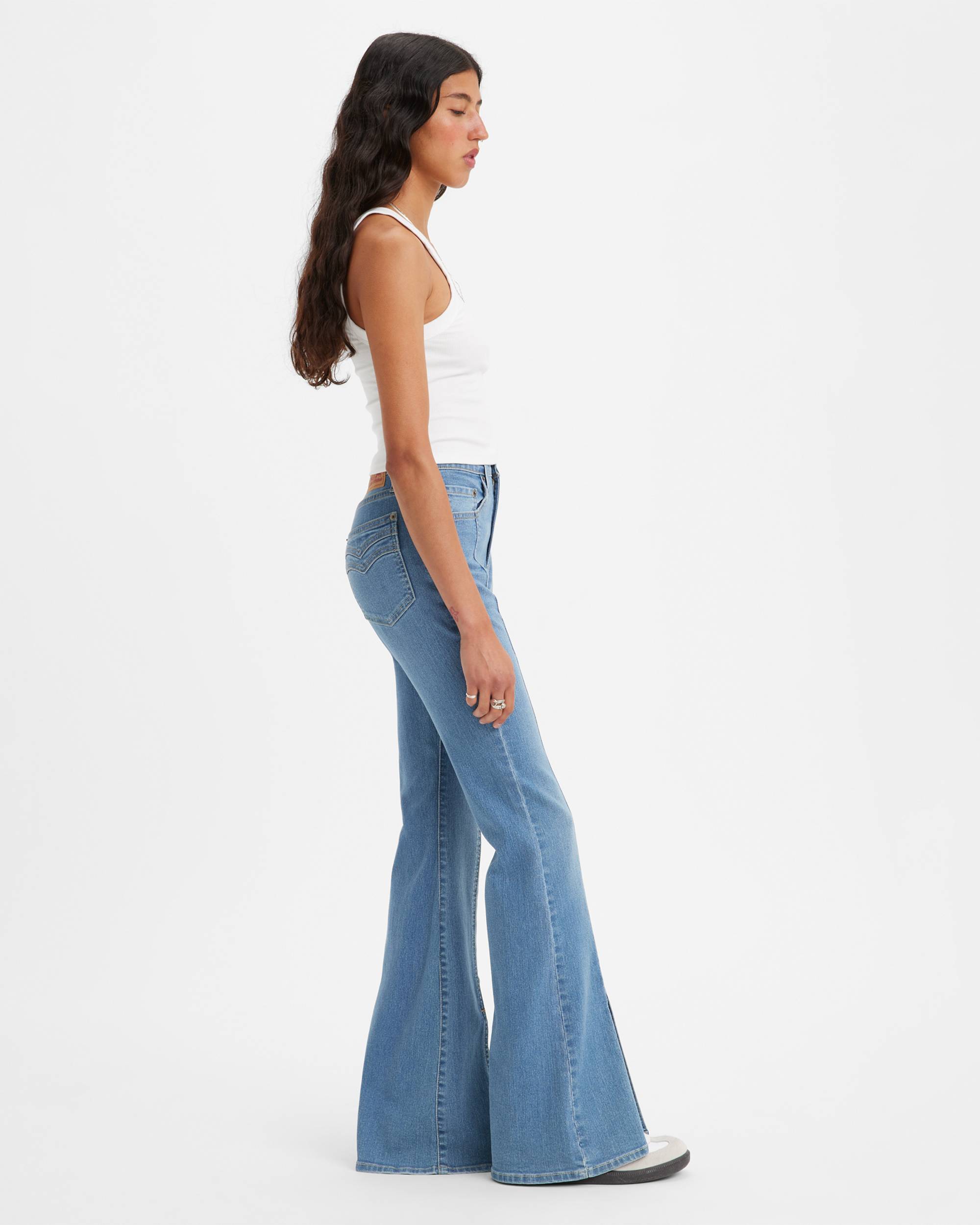 726 High Rise Flare Split Hem Women's Jeans - Medium Wash 726 High Rise Flare Split Hem Women's Jeans - Medium Wash
