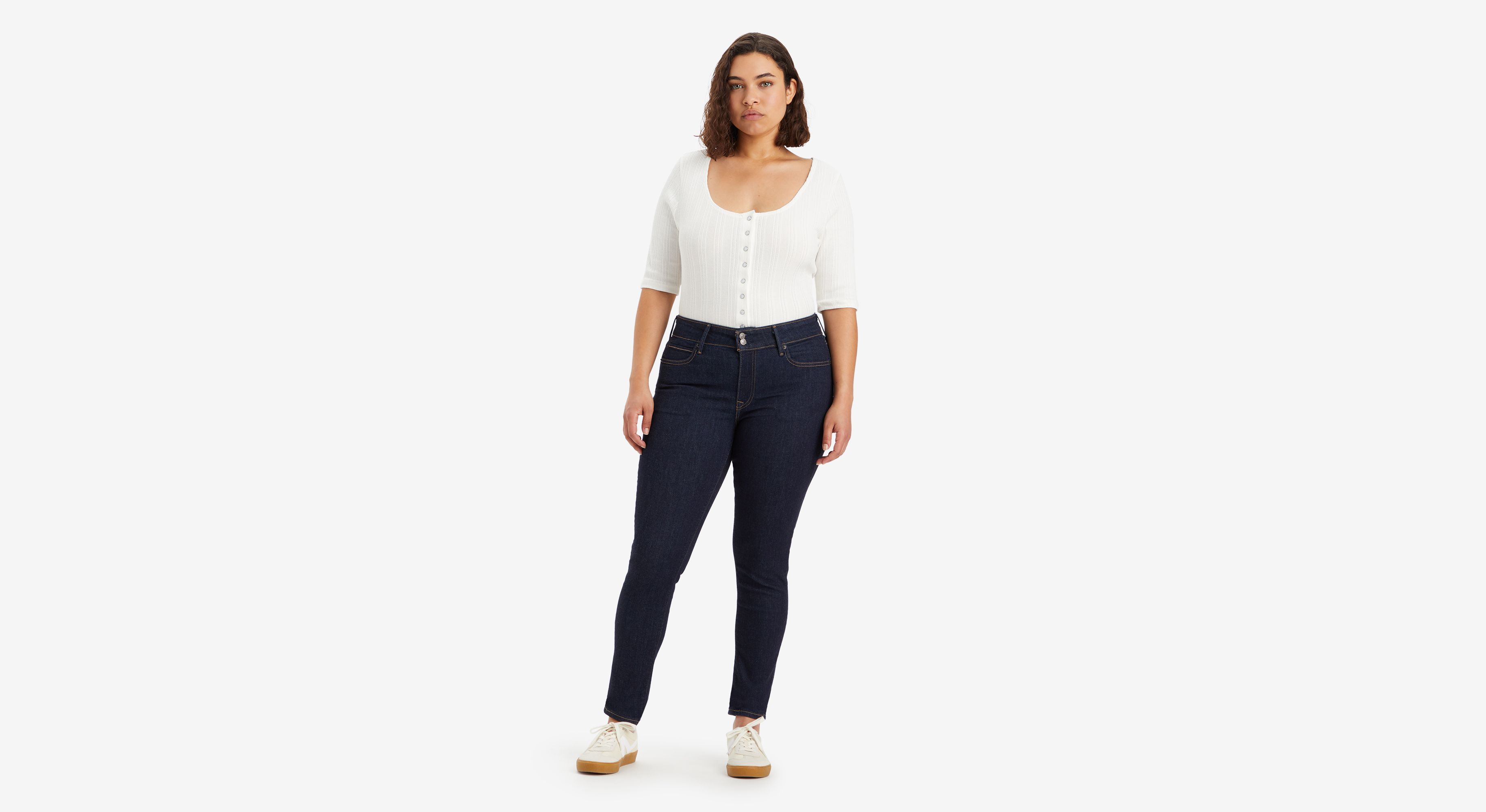 711™ Double Button Skinny Jeans - Blue | Levi's® HU