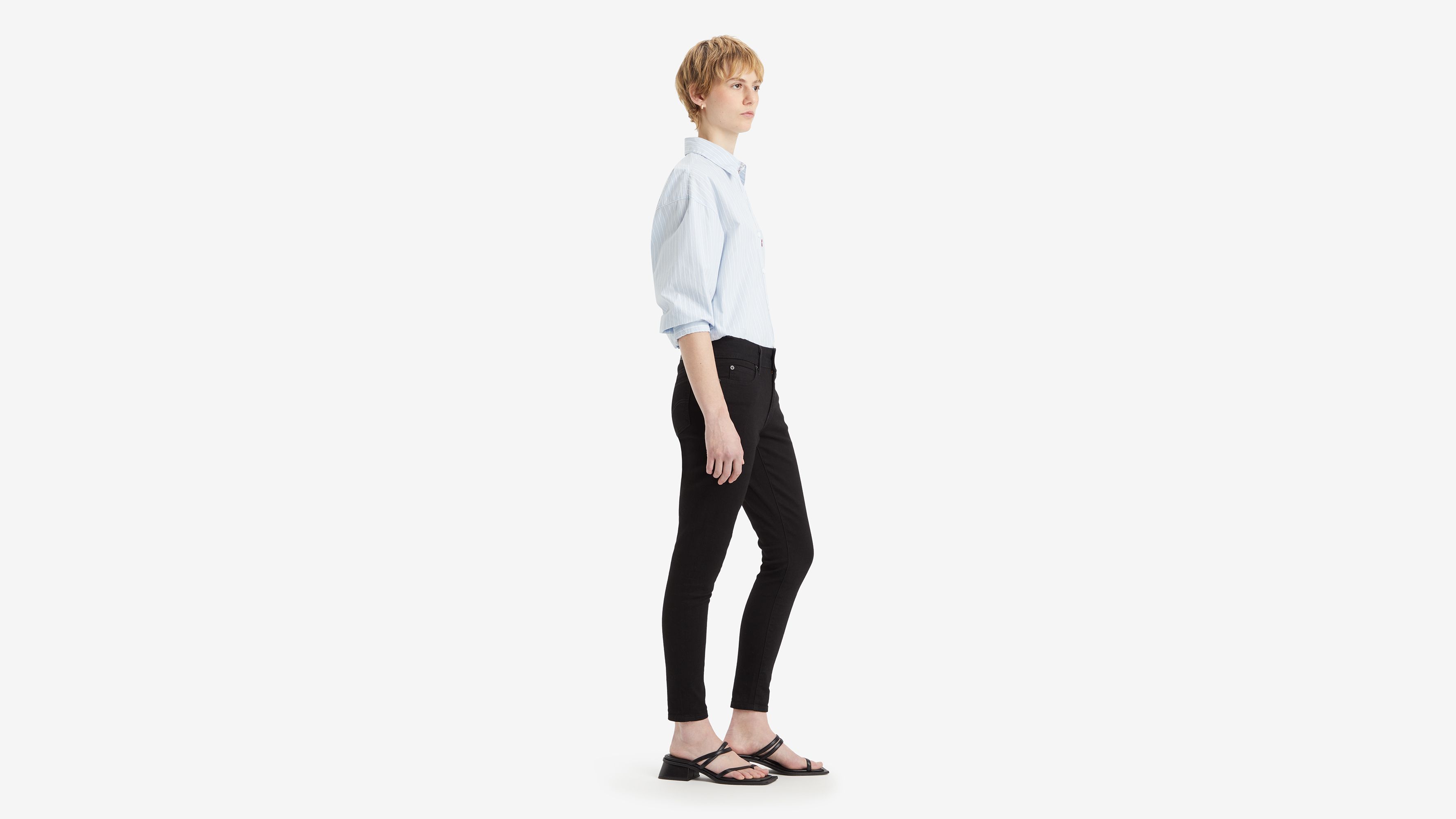 711™ Double-button Skinny Jeans - Black | Levi's® LI