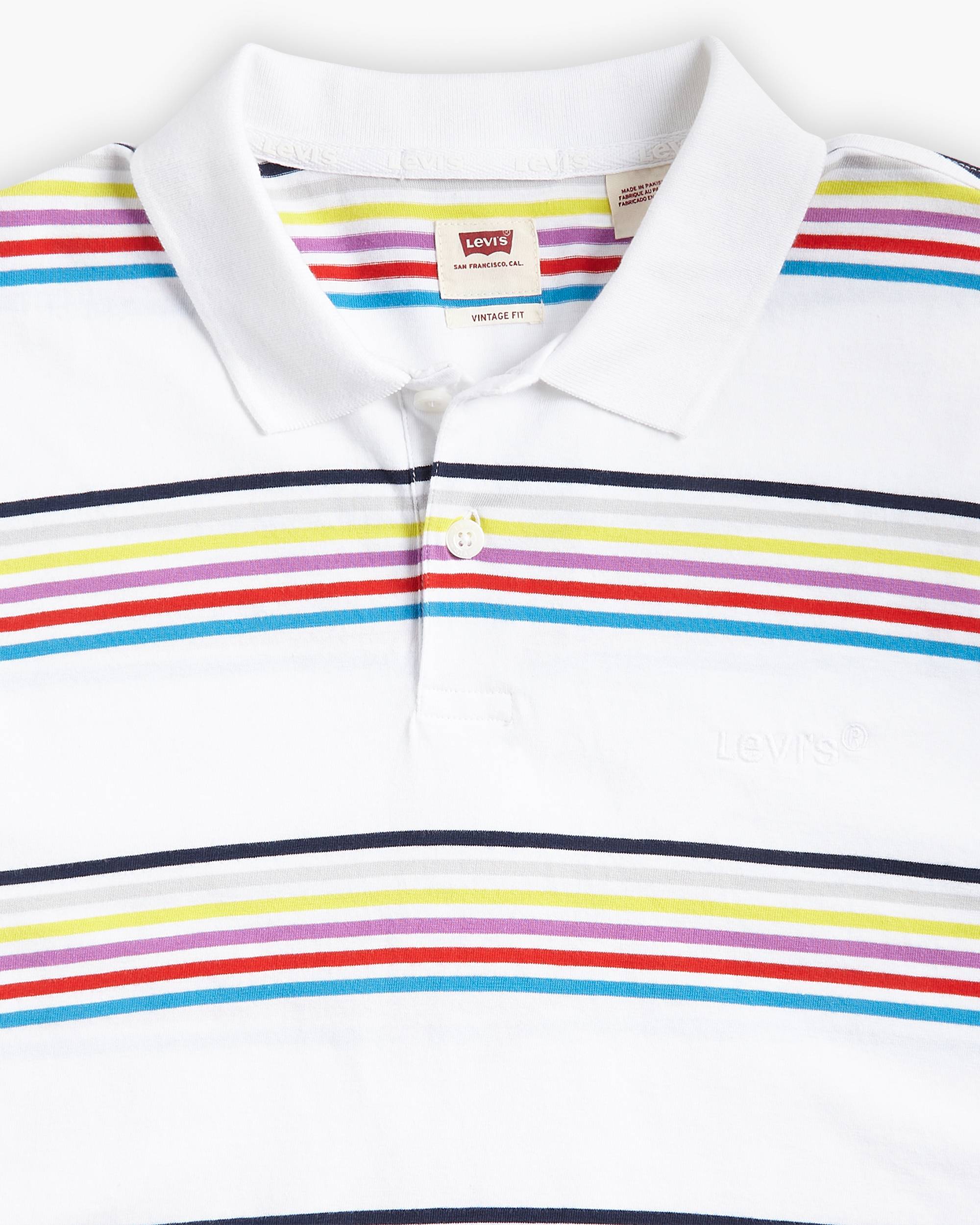 Relaxed Authentic Striped Polo Shirt - White | Levi's® US Relaxed Authentic Striped Polo Shirt - White | Levi's® US