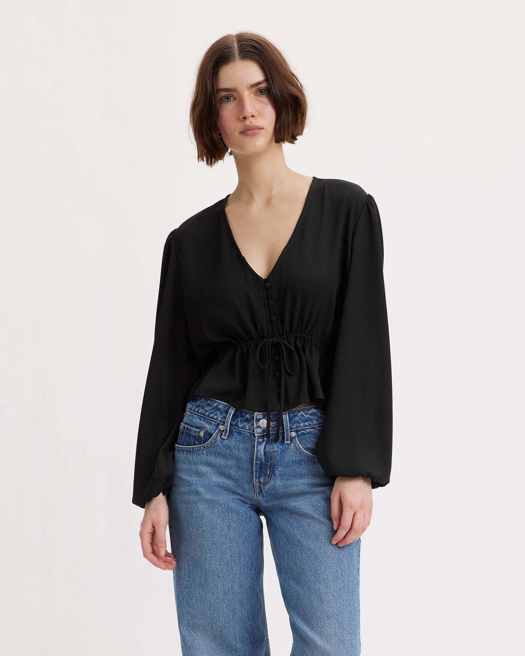 Lisa Long Sleeve Blouse - Black | Levi's® US Lisa Long Sleeve Blouse - Black | Levi's® US