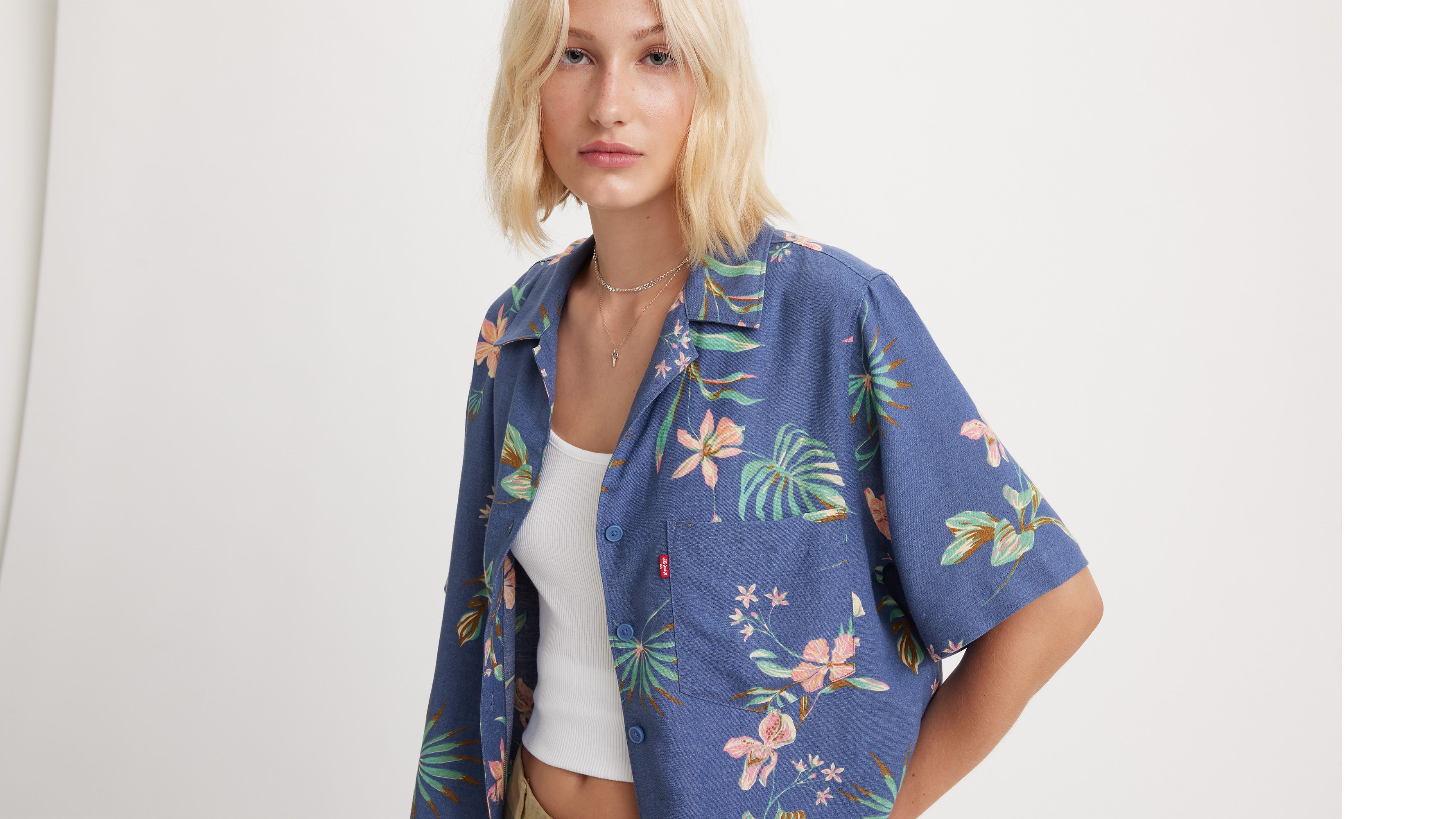 Joyce Short Sleeve Resort Shirt - Blue | Levi's® US