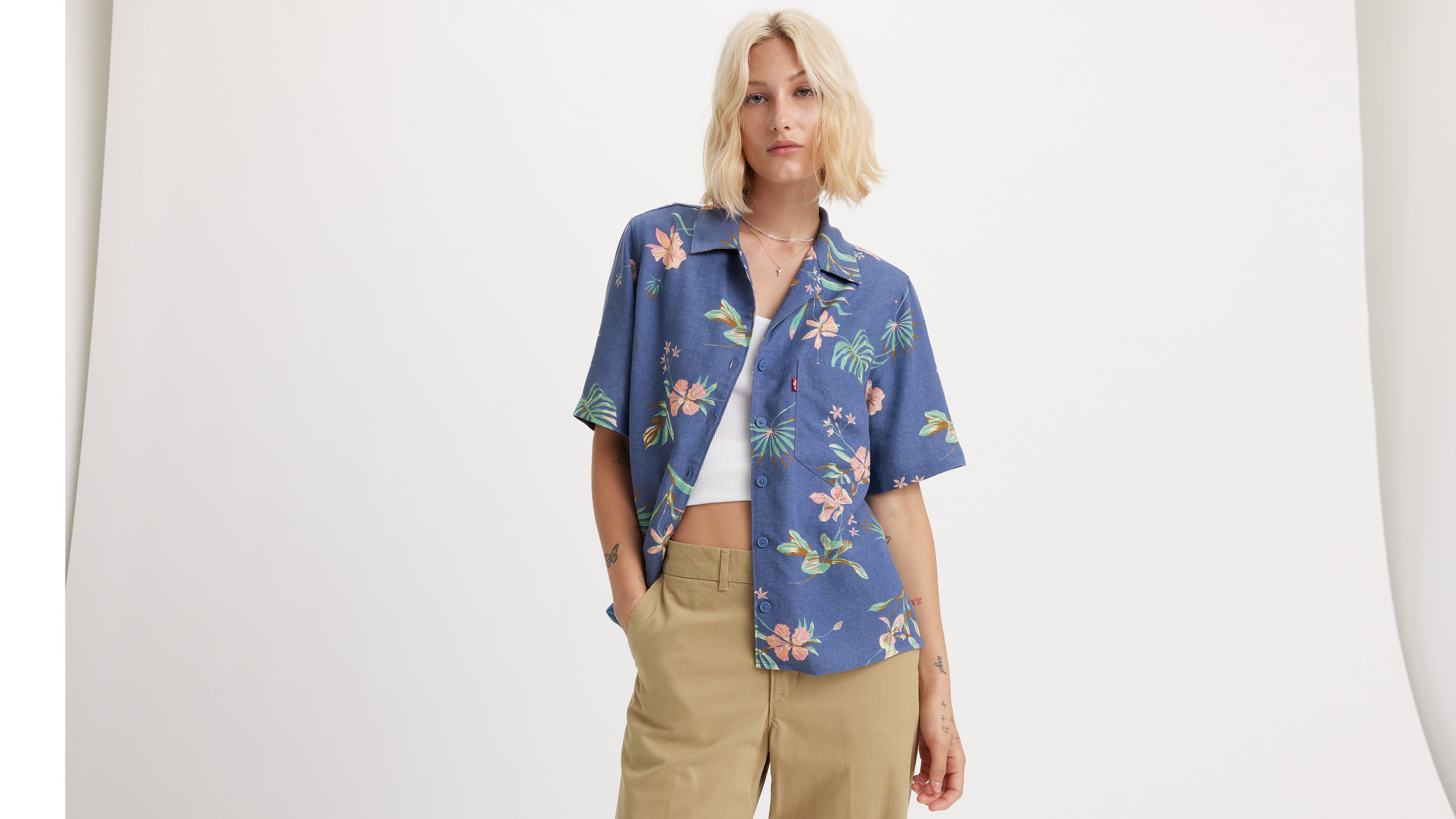 Joyce Short Sleeve Resort Shirt - Blue | Levi's® US