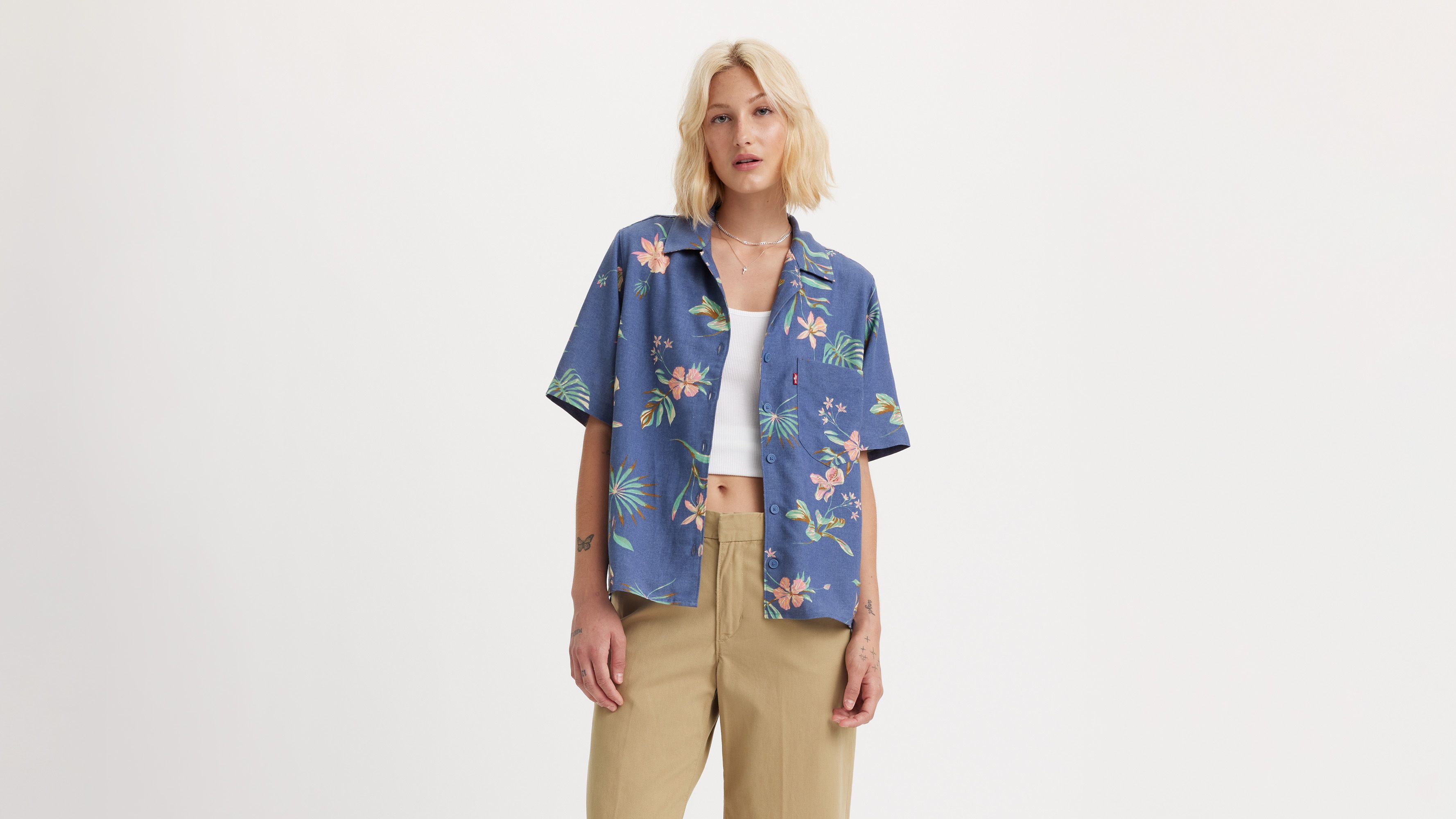 Joyce Short Sleeve Resort Shirt - Blue | Levi's® US