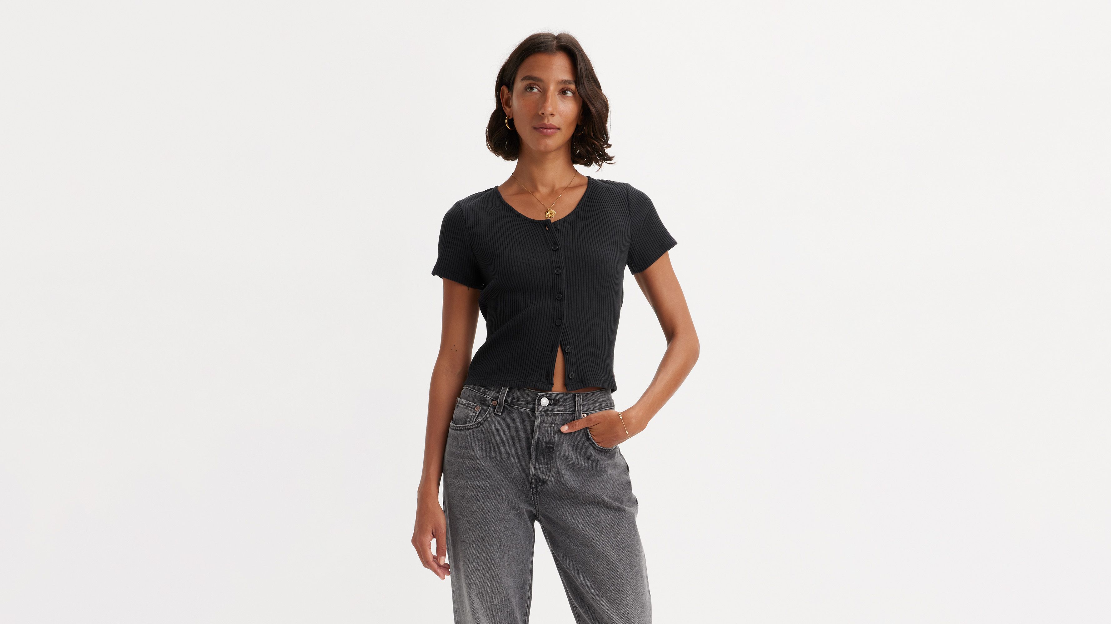 Monica Short Sleeve T-shirt - Black | Levi's® US