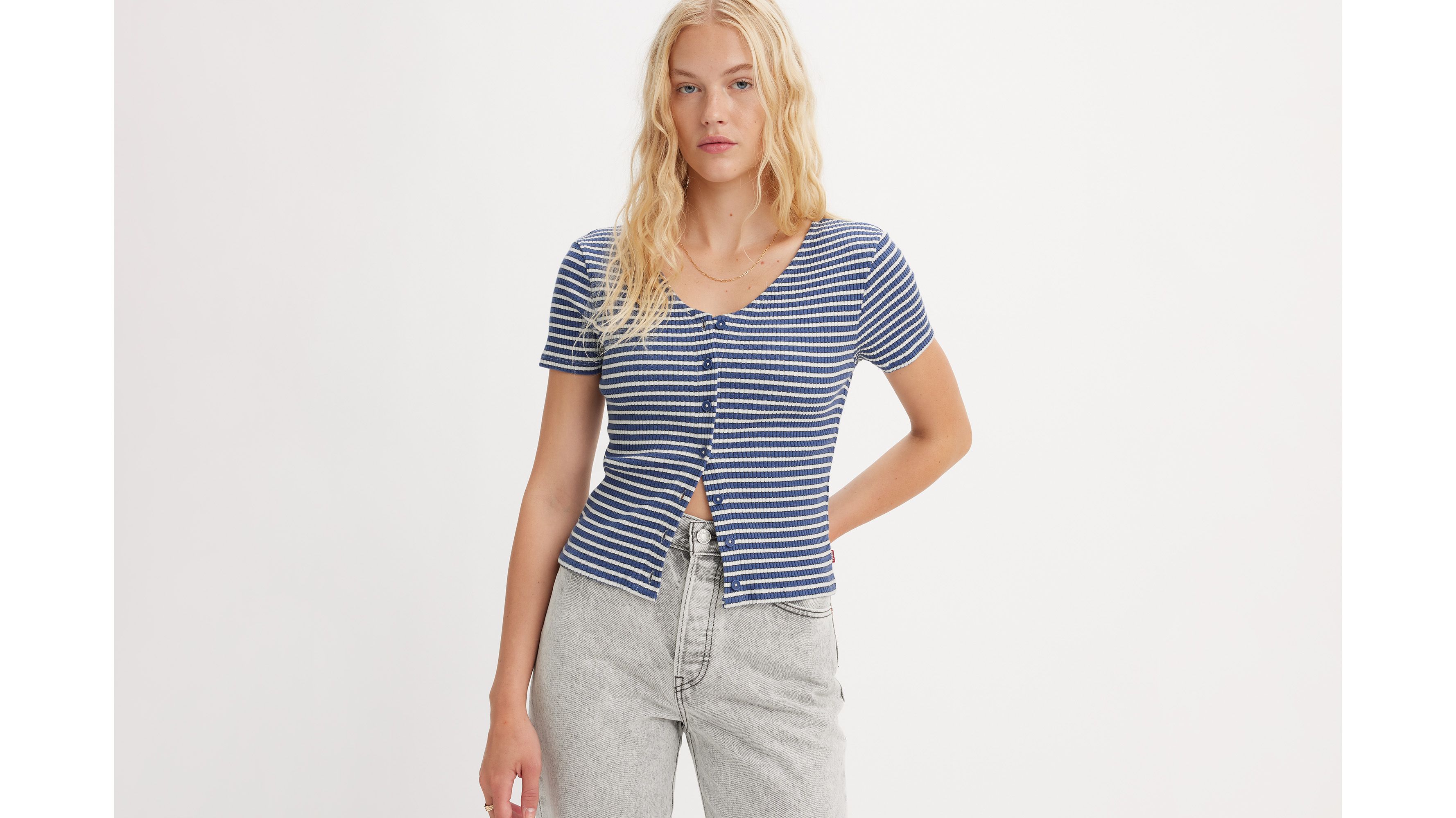 Monica Short Sleeve T-shirt - Blue | Levi's® CA