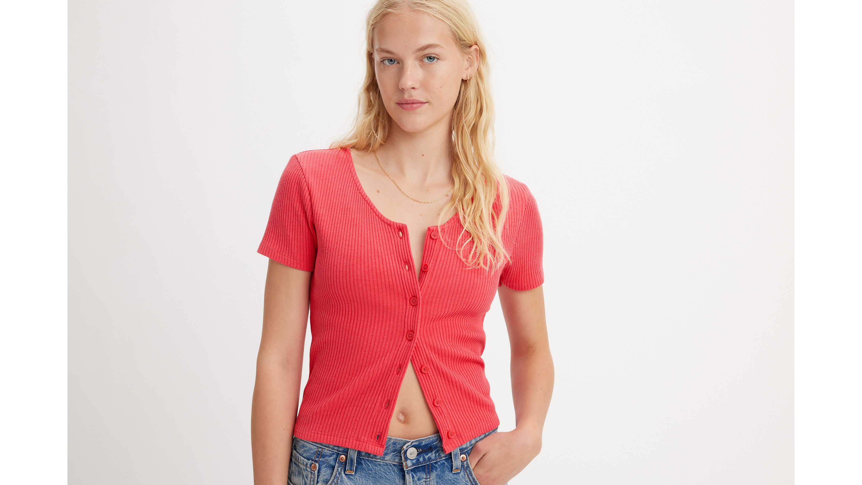 Monica Short Sleeve T-shirt - Red | Levi's® US