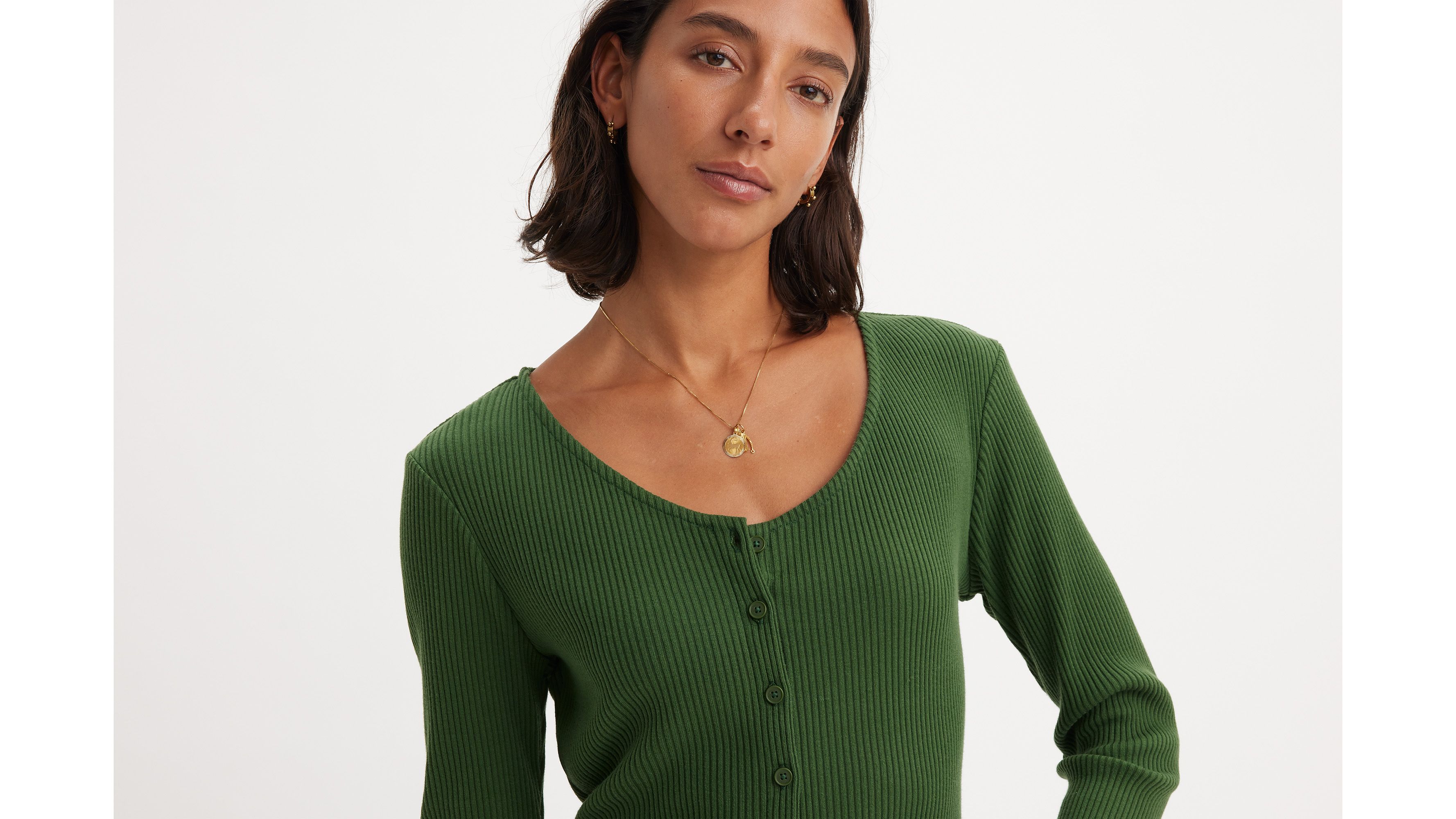 Monica Long Sleeve Top - Green | Levi's® US