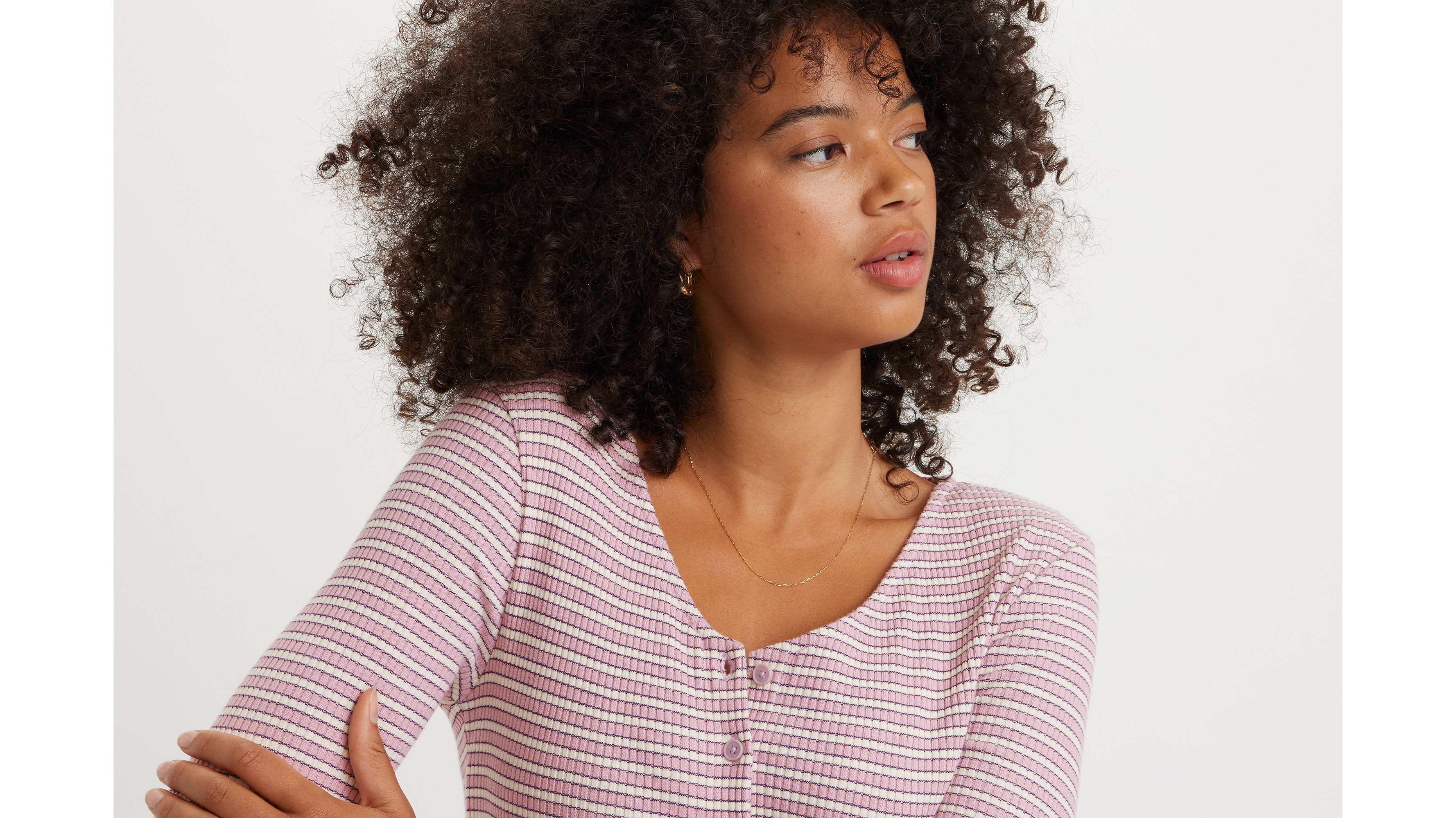 Striped Monica Long Sleeve T-shirt - Pink | Levi's® US