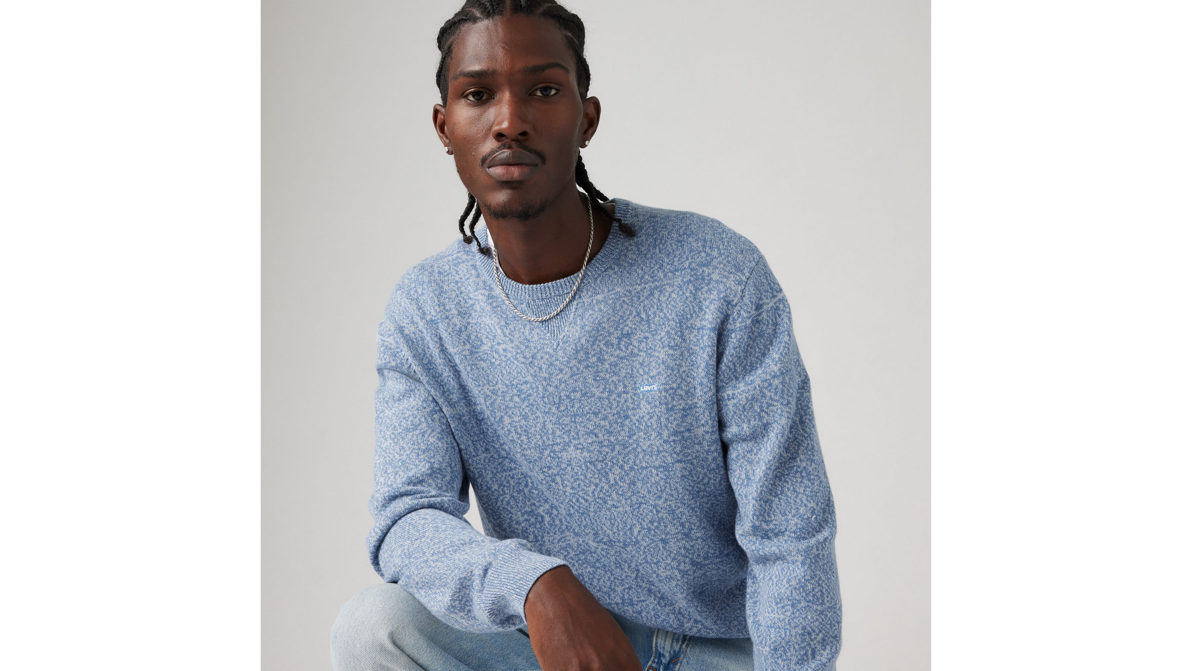 Lightweight Housemark Sweater - Blue | Levi's® DE
