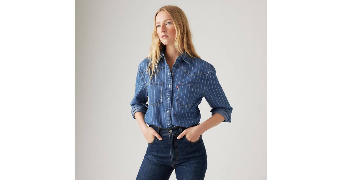 Teodora Western Shirt - Medium Wash | Levi's® CA Teodora Western Shirt - Medium Wash | Levi's® CA