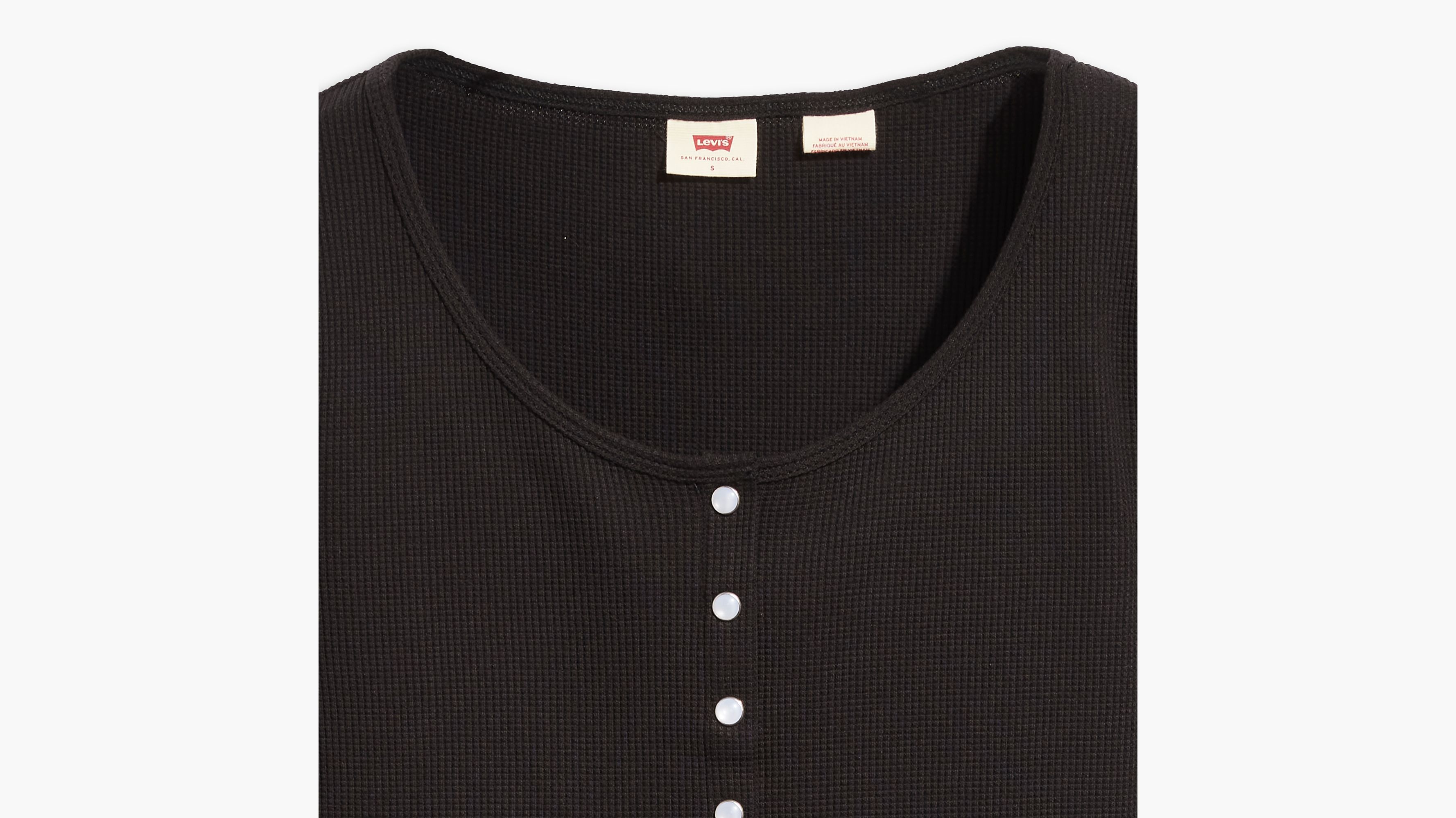 Dry Goods Waffle Button-up Top - Schwarz | Levi's® DE