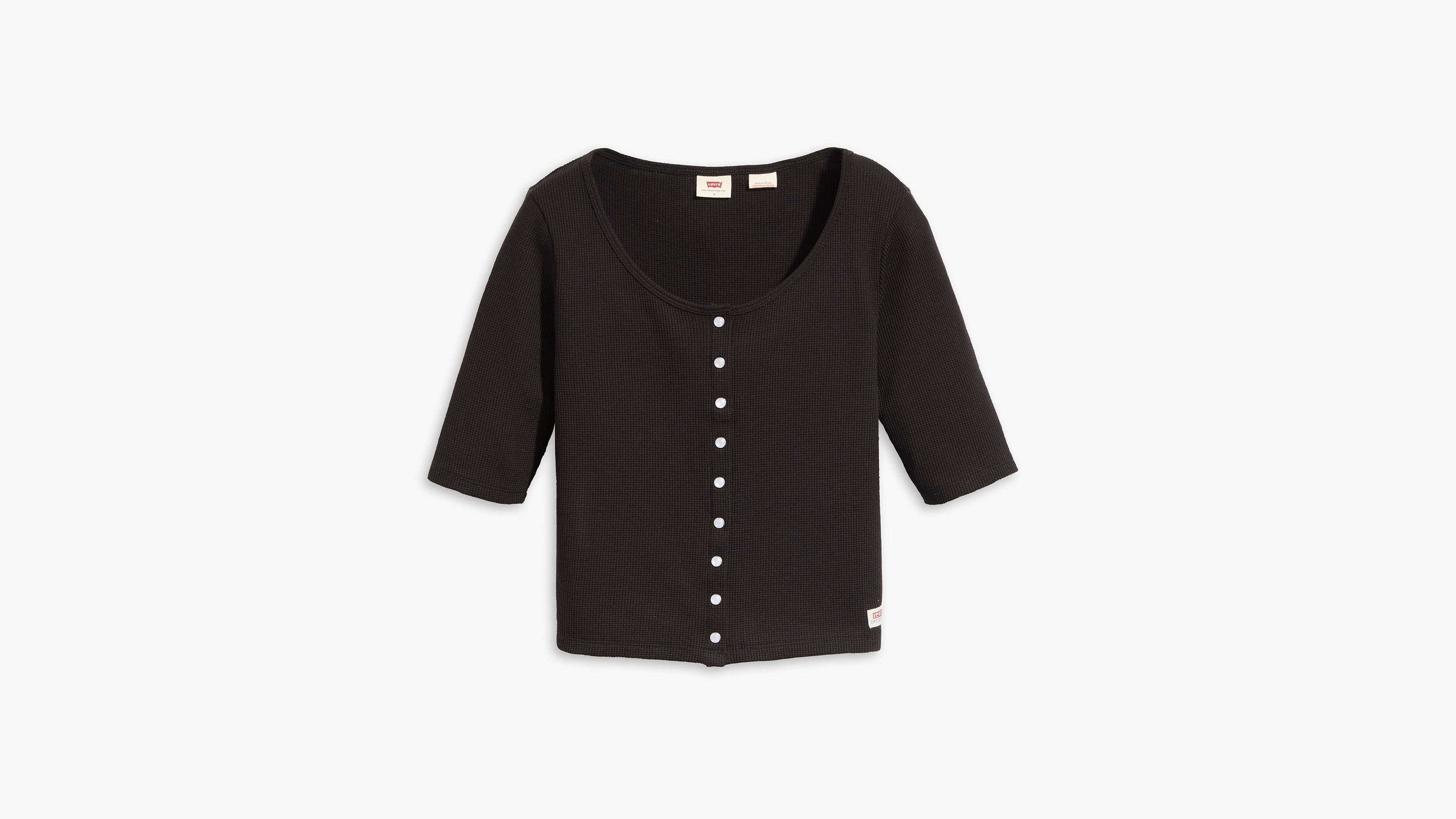 Dry Goods Waffle Button-up Top - Schwarz | Levi's® DE