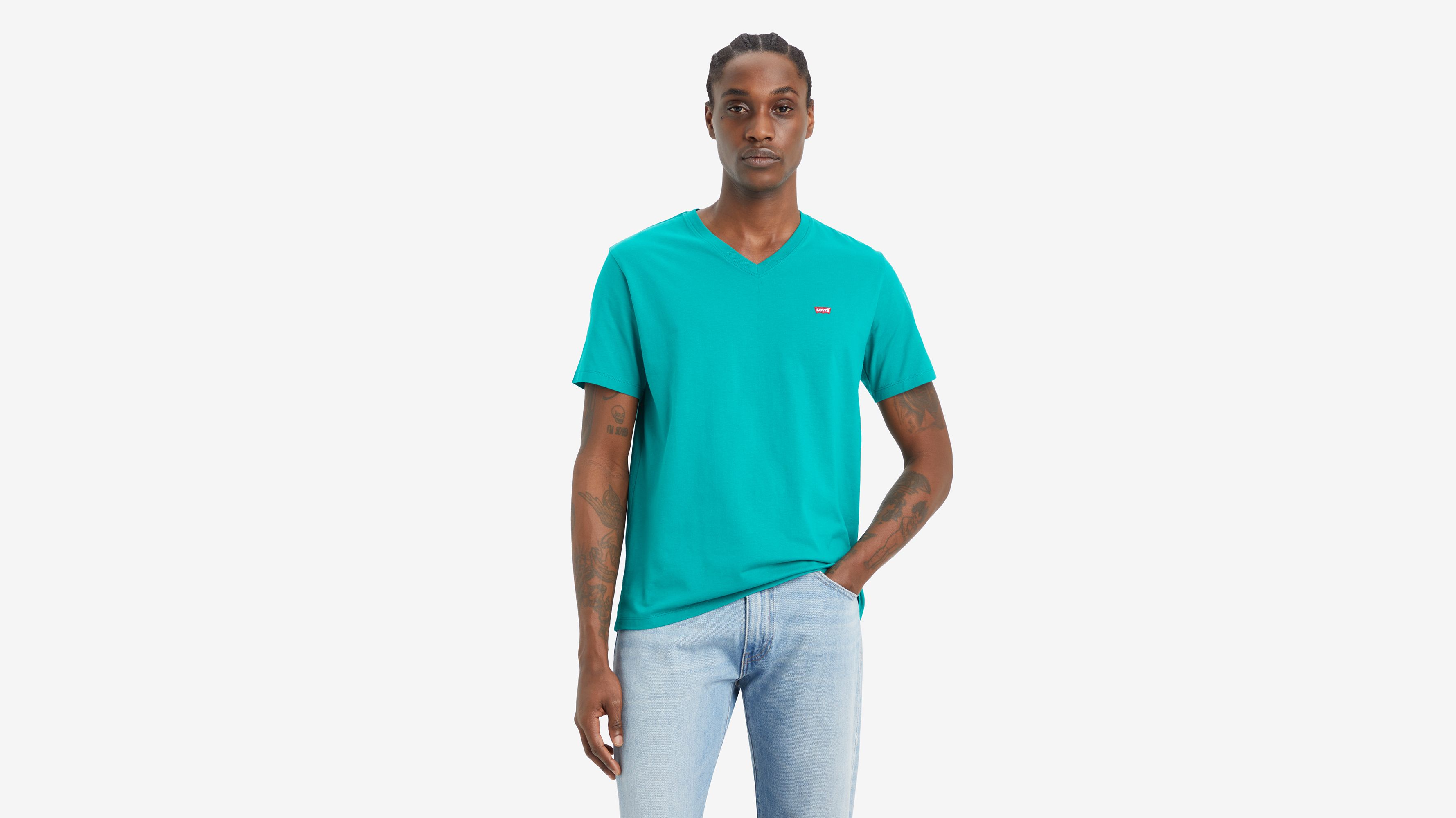 Classic Housemark V-neck Tee - Green | Levi's® DE