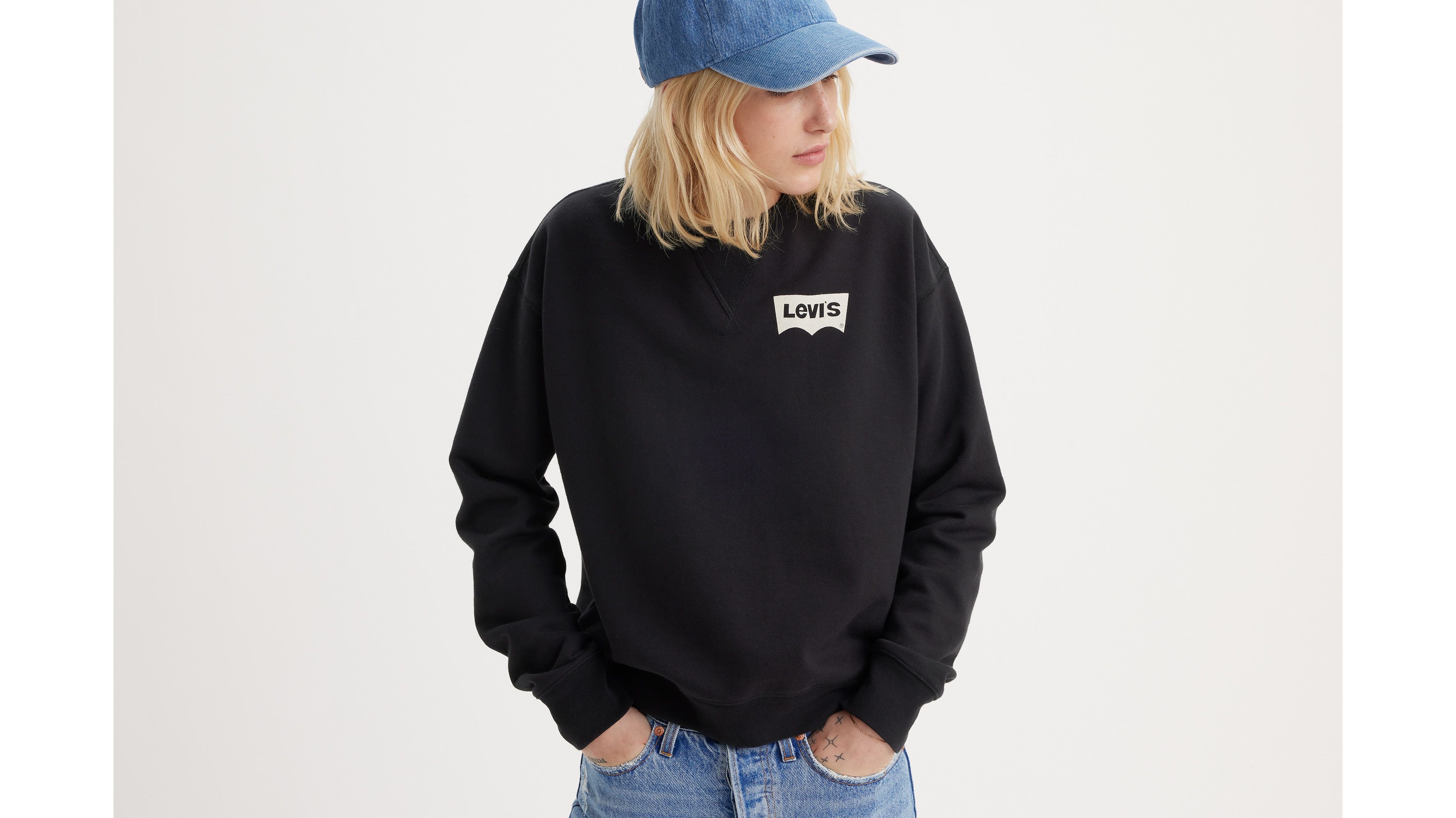 Sweat-shirt Col Rond Graphique Signature - Noir | Levi's® CH