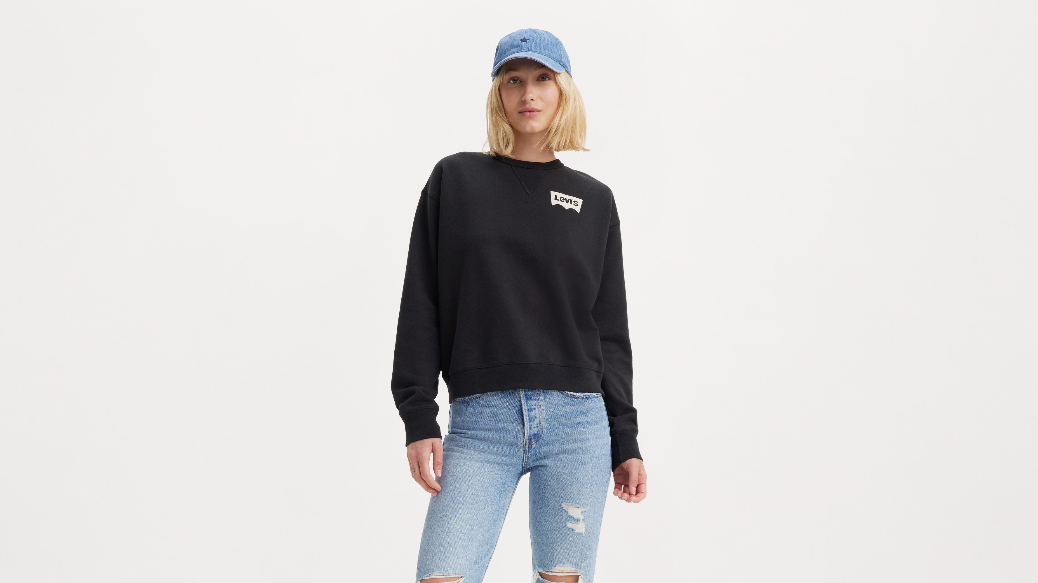 Sweat-shirt Col Rond Graphique Signature - Noir | Levi's® CH