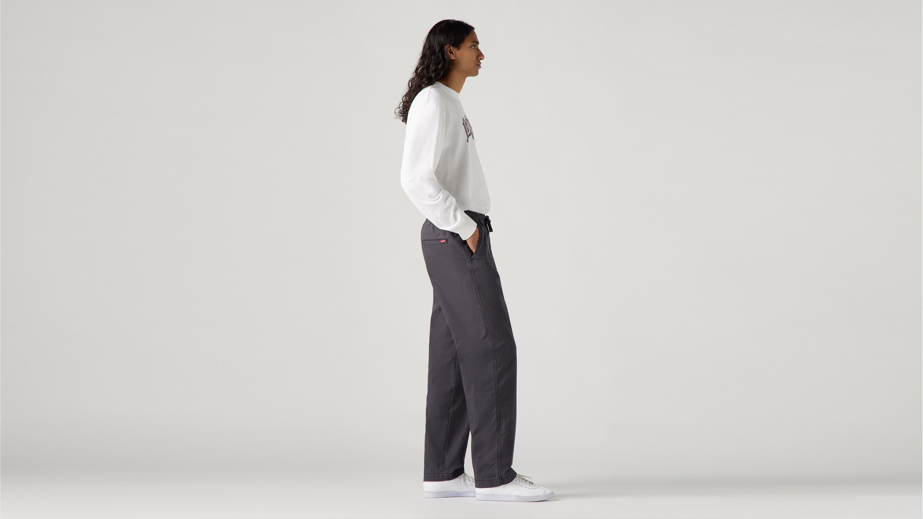 Xx Chino Easy Relaxed Cotton Linen Trousers - Black | Levi's® GB