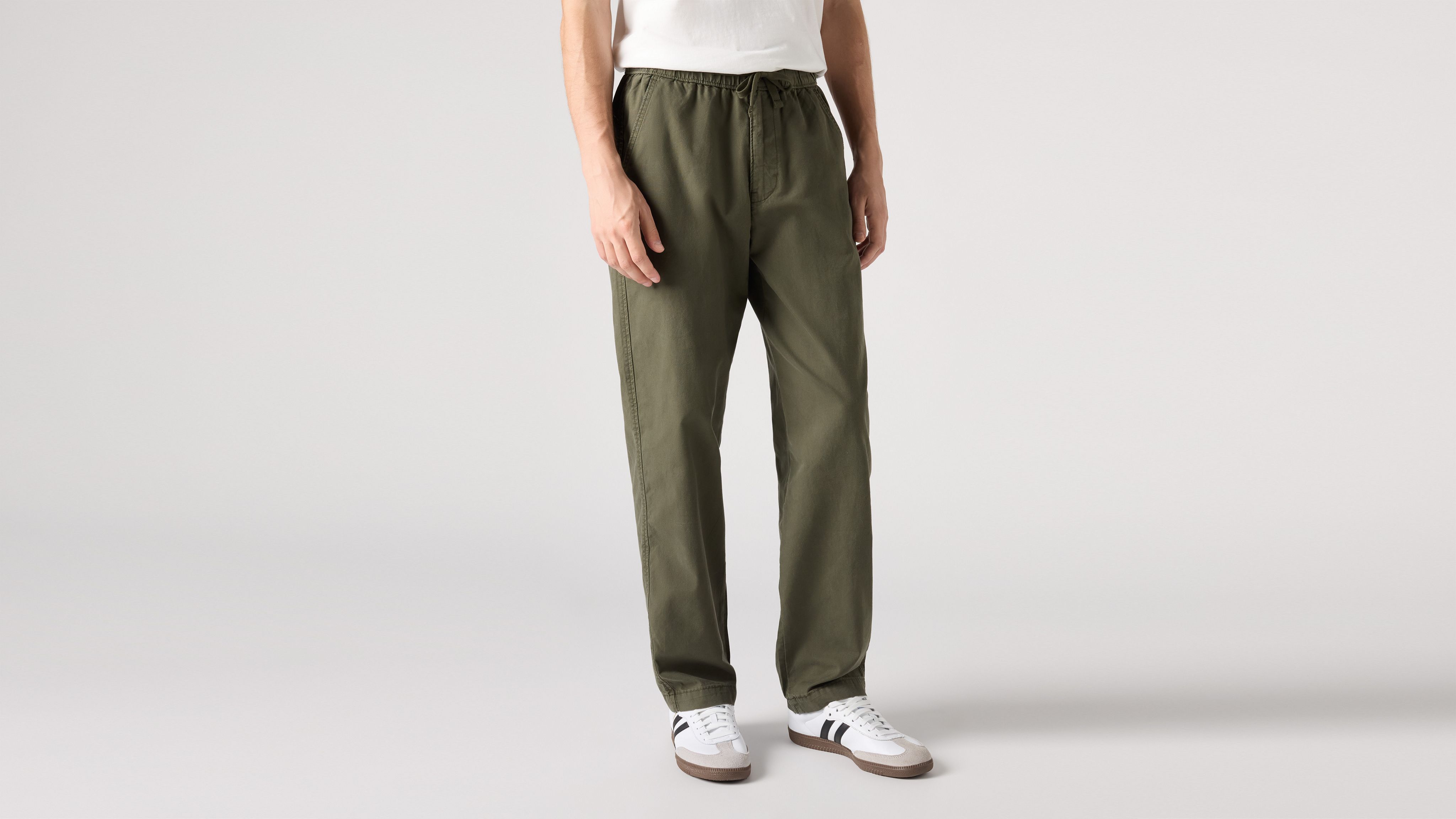 Xx Chino Easy Relaxed Cotton Linen Trousers - Green | Levi's® GB