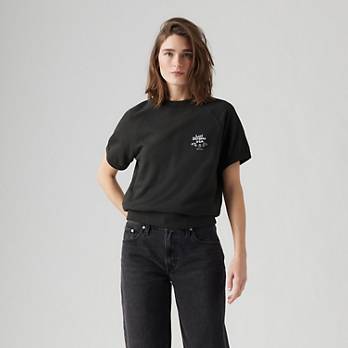 Graphic Marina Short Sleeve Crewneck Sweatshirt - Black Graphic Marina Short Sleeve Crewneck Sweatshirt - Black