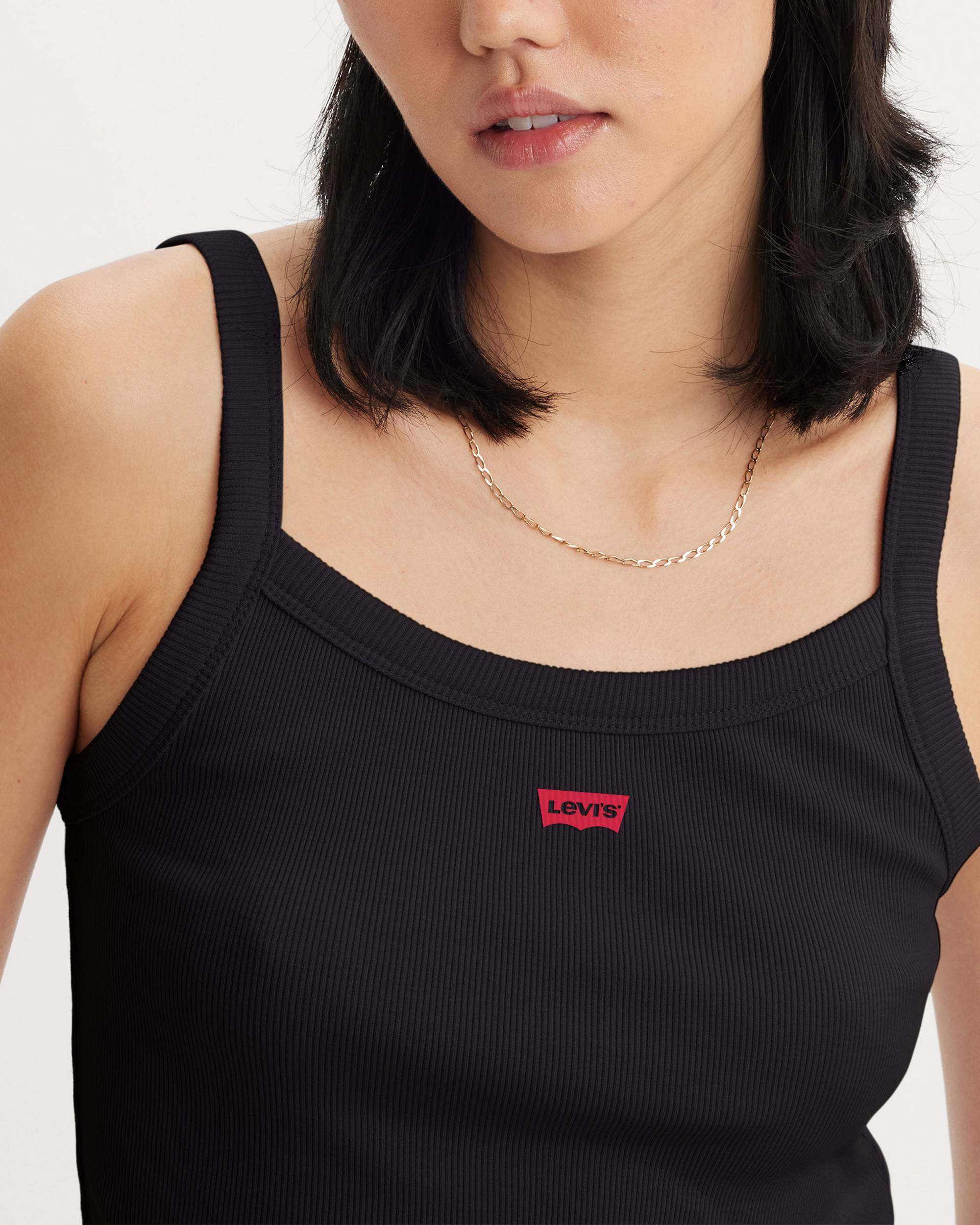 Essential Sporty Rib Tank Top - Black | Levi's® US Essential Sporty Rib Tank Top - Black | Levi's® US