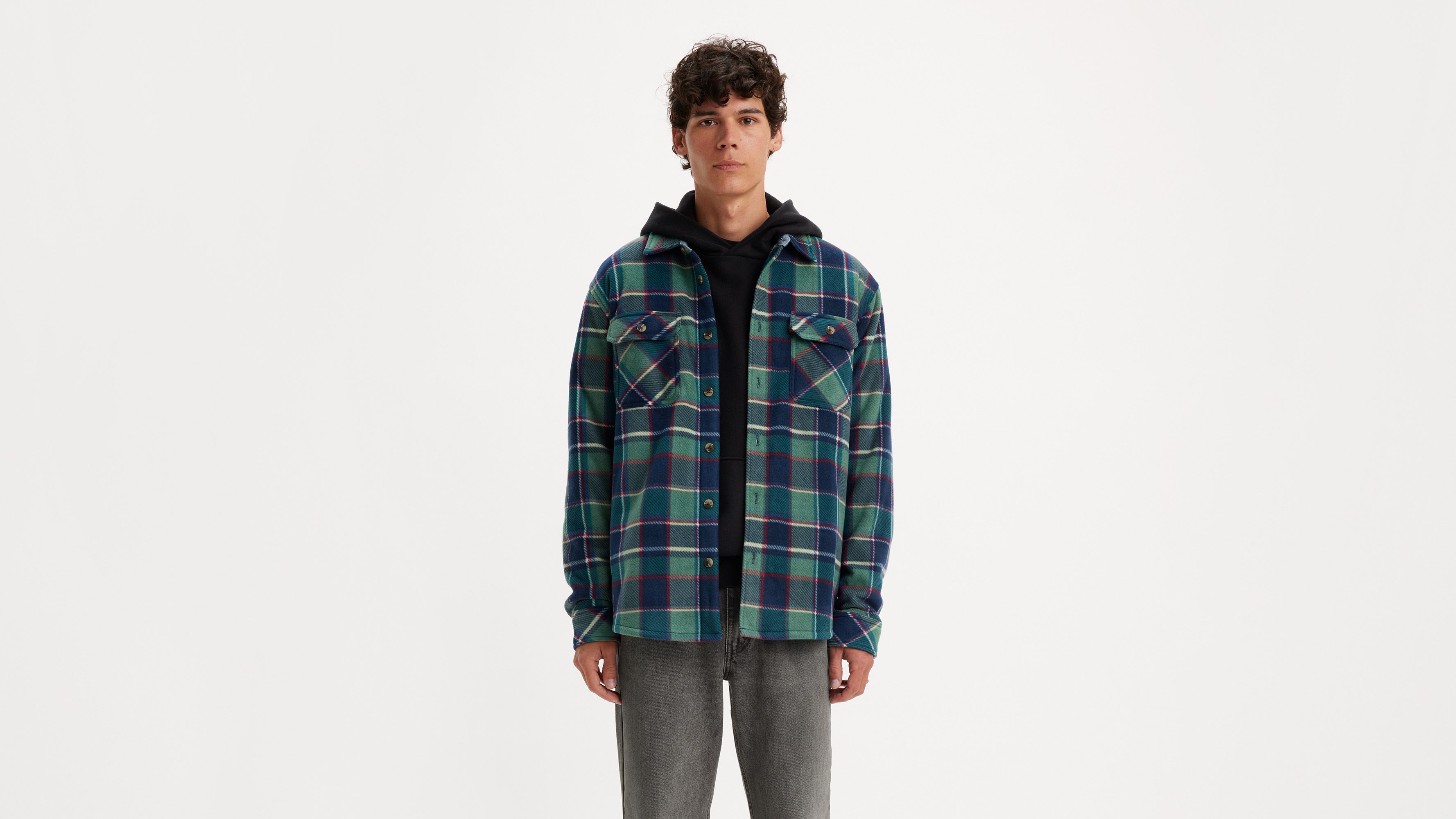 Levis sherpa work shirt store