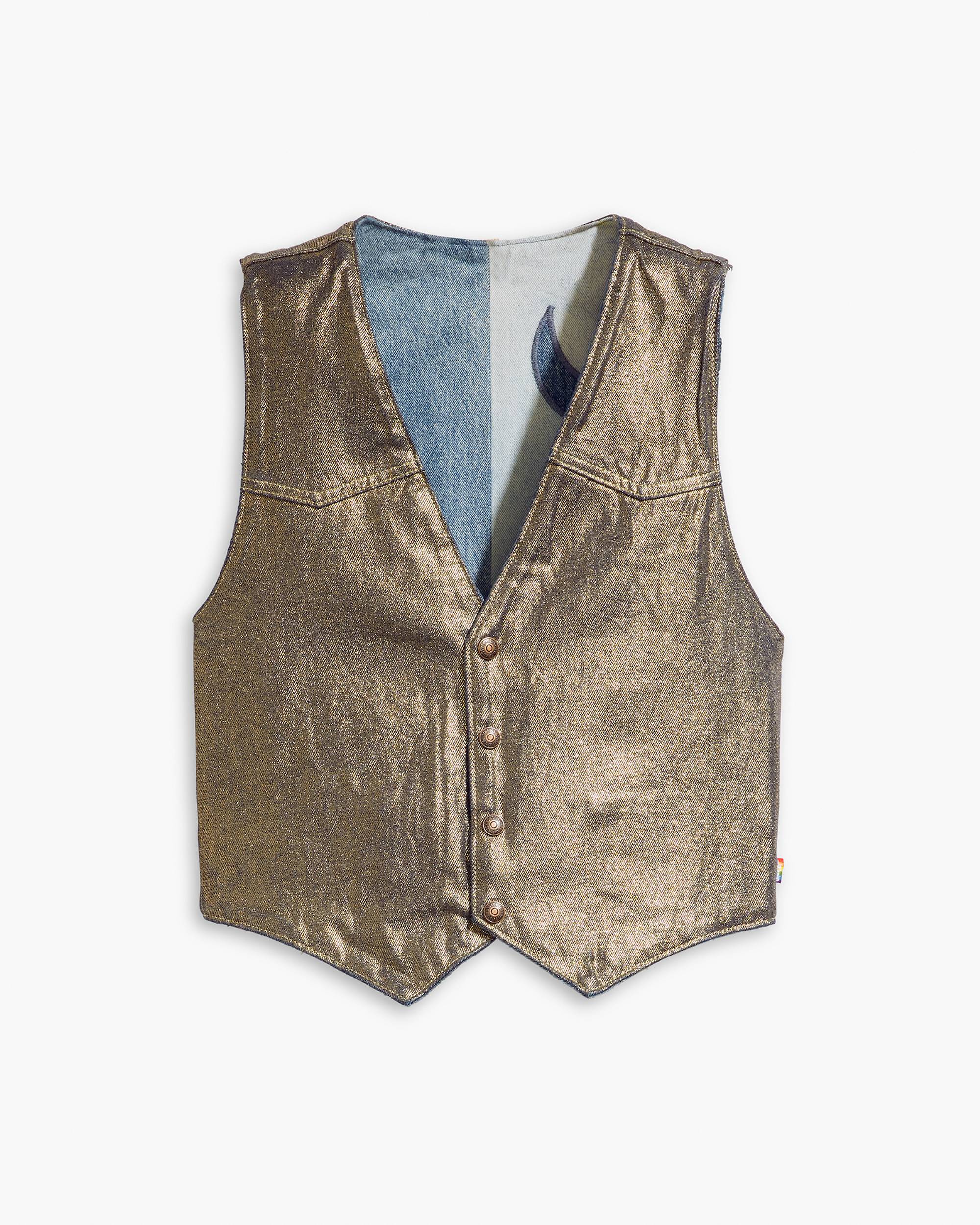Levi's® Pride Reversible Patchwork Vest - Medium Wash Levi's® Pride Reversible Patchwork Vest - Medium Wash