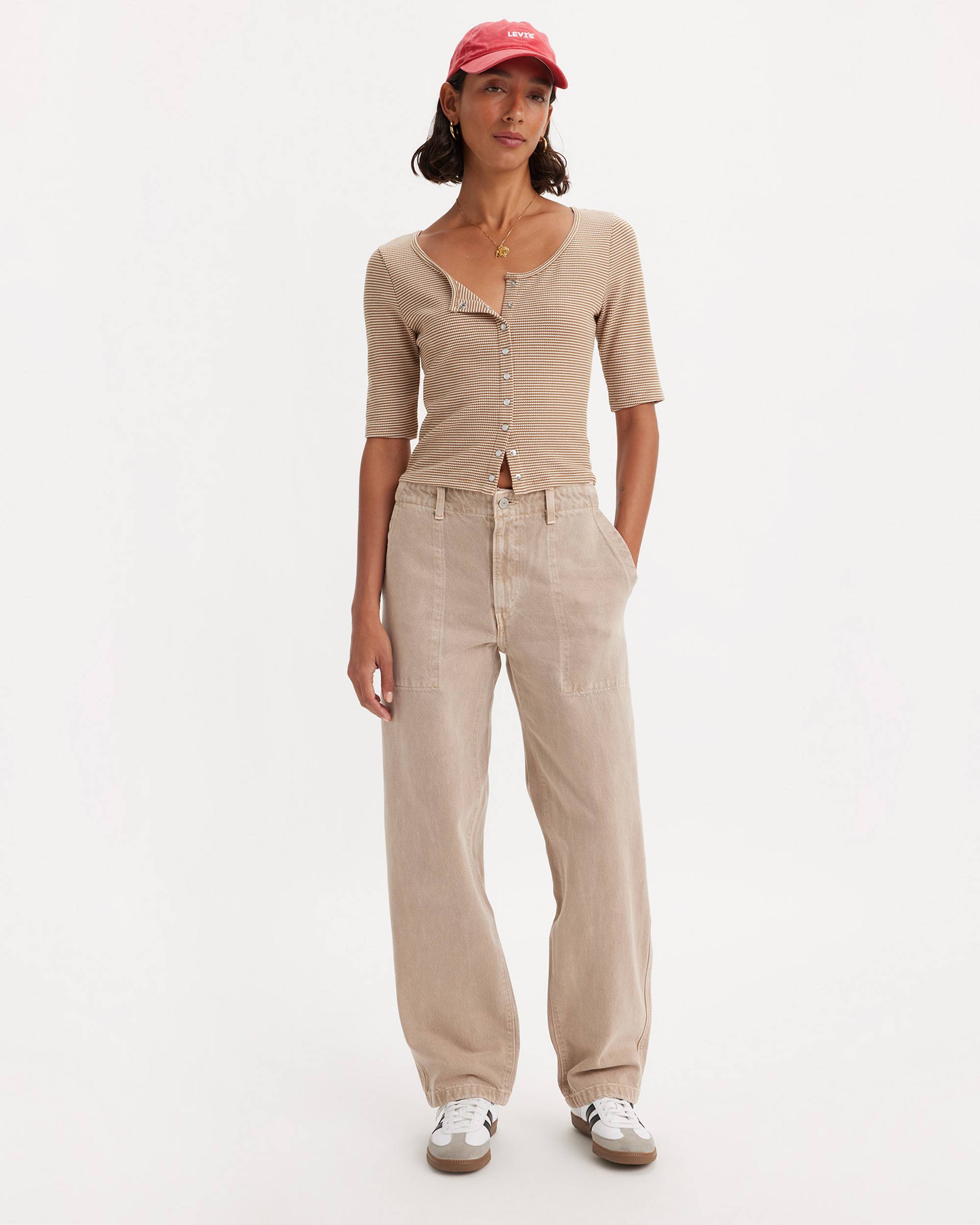 Baggy Dad Utility Women's Pants - Tan | Levi's® US Baggy Dad Utility Women's Pants - Tan | Levi's® US