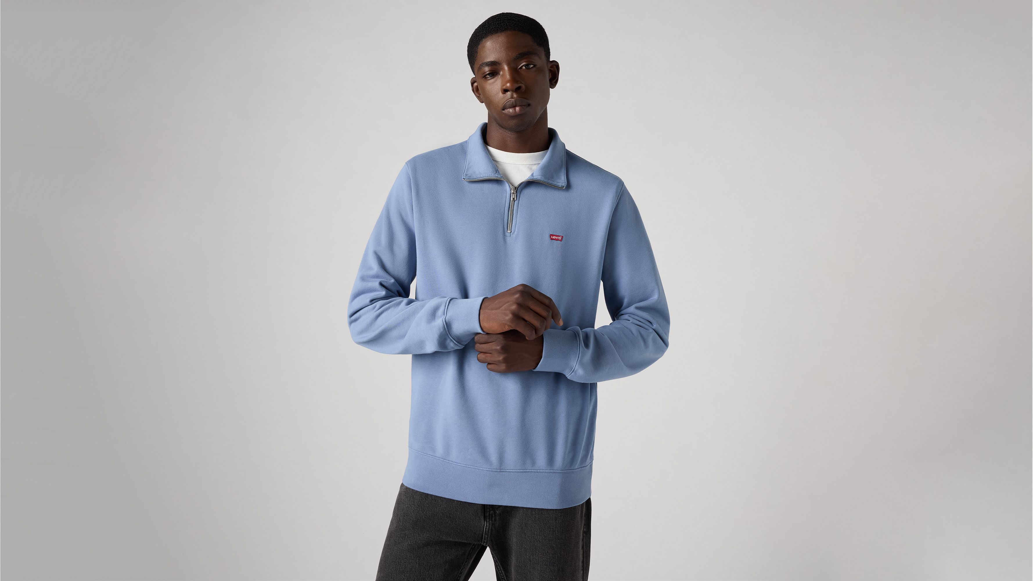 Original Housemark Quarter-zip Pullover - Blue | Levi's® GB