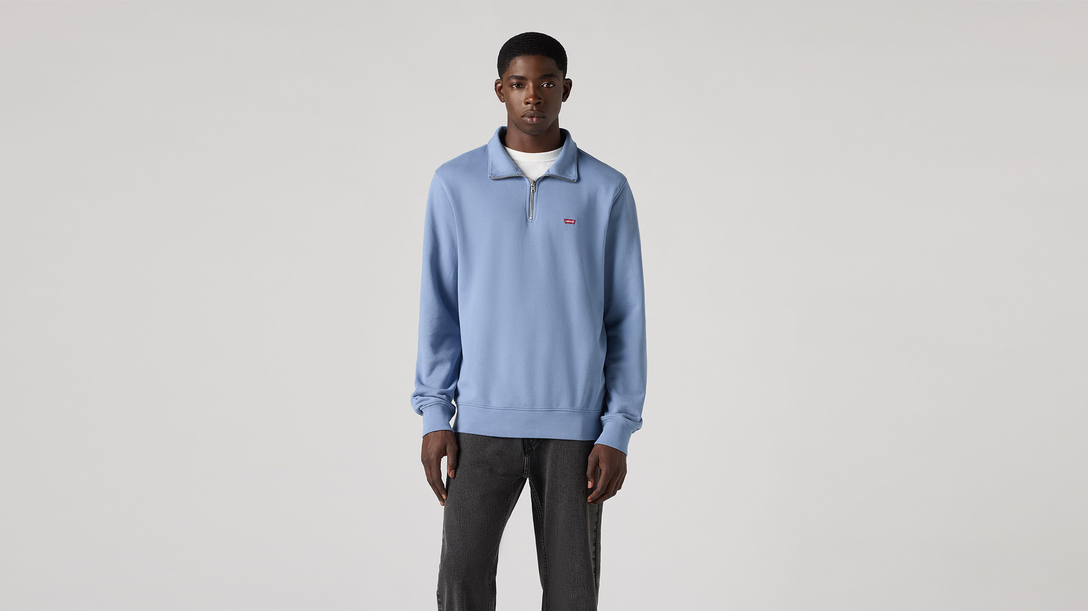 Original Housemark Quarter-zip Pullover - Blue | Levi's® GB