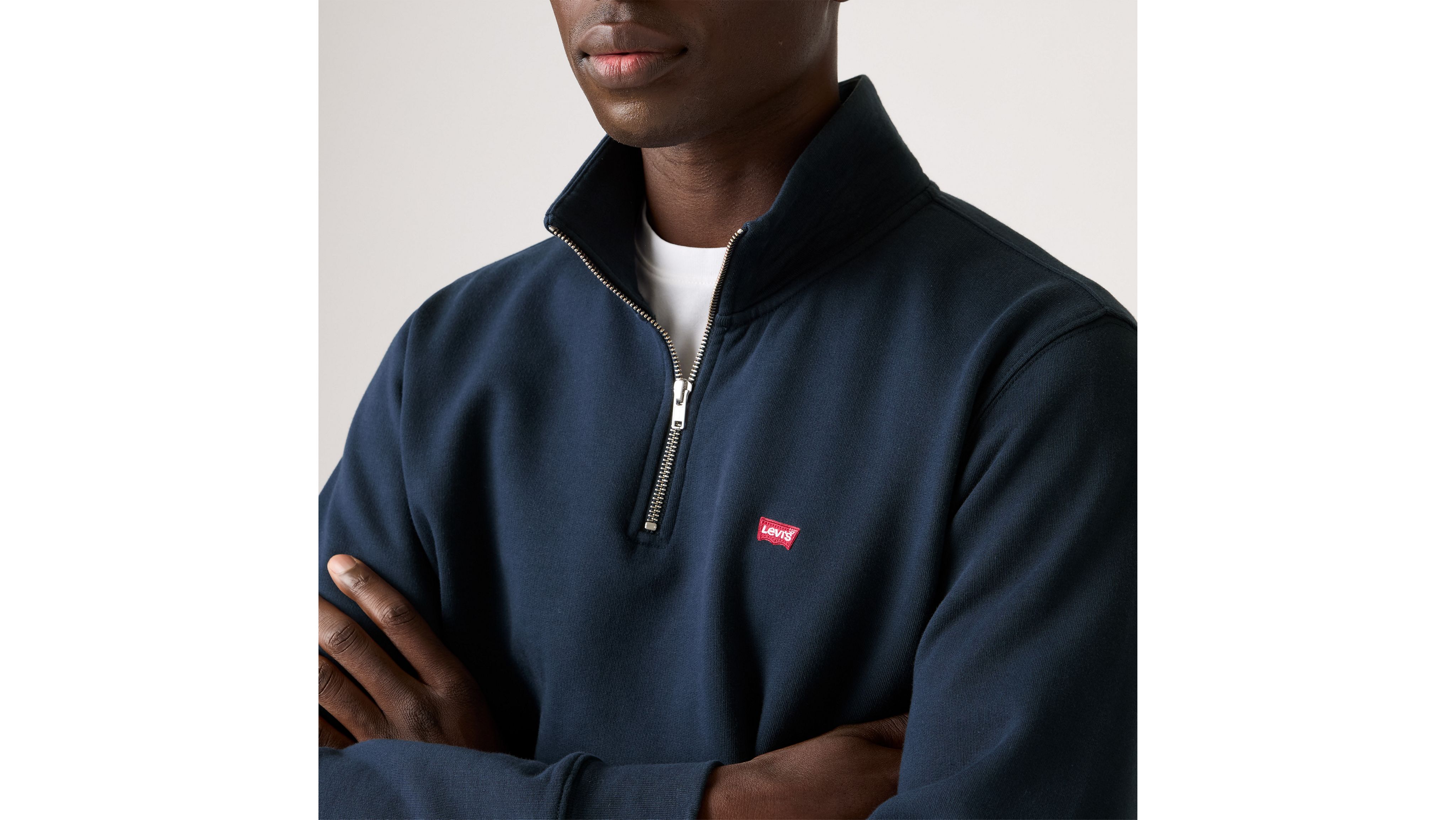 Original Housemark Quarter-zip Pullover - Black | Levi's® GB