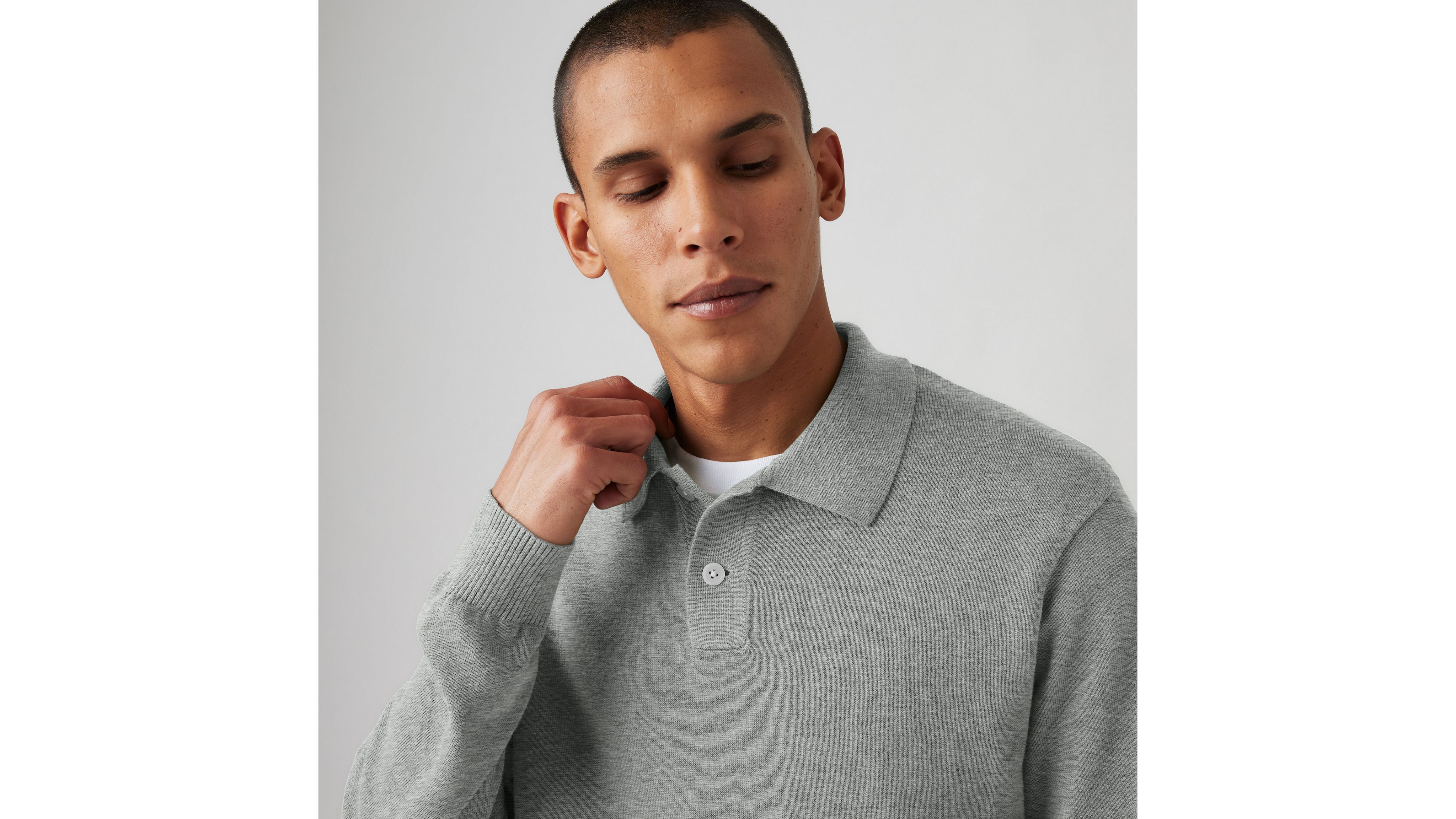 Long-sleeve Sweater Polo - Grey | Levi's® NO